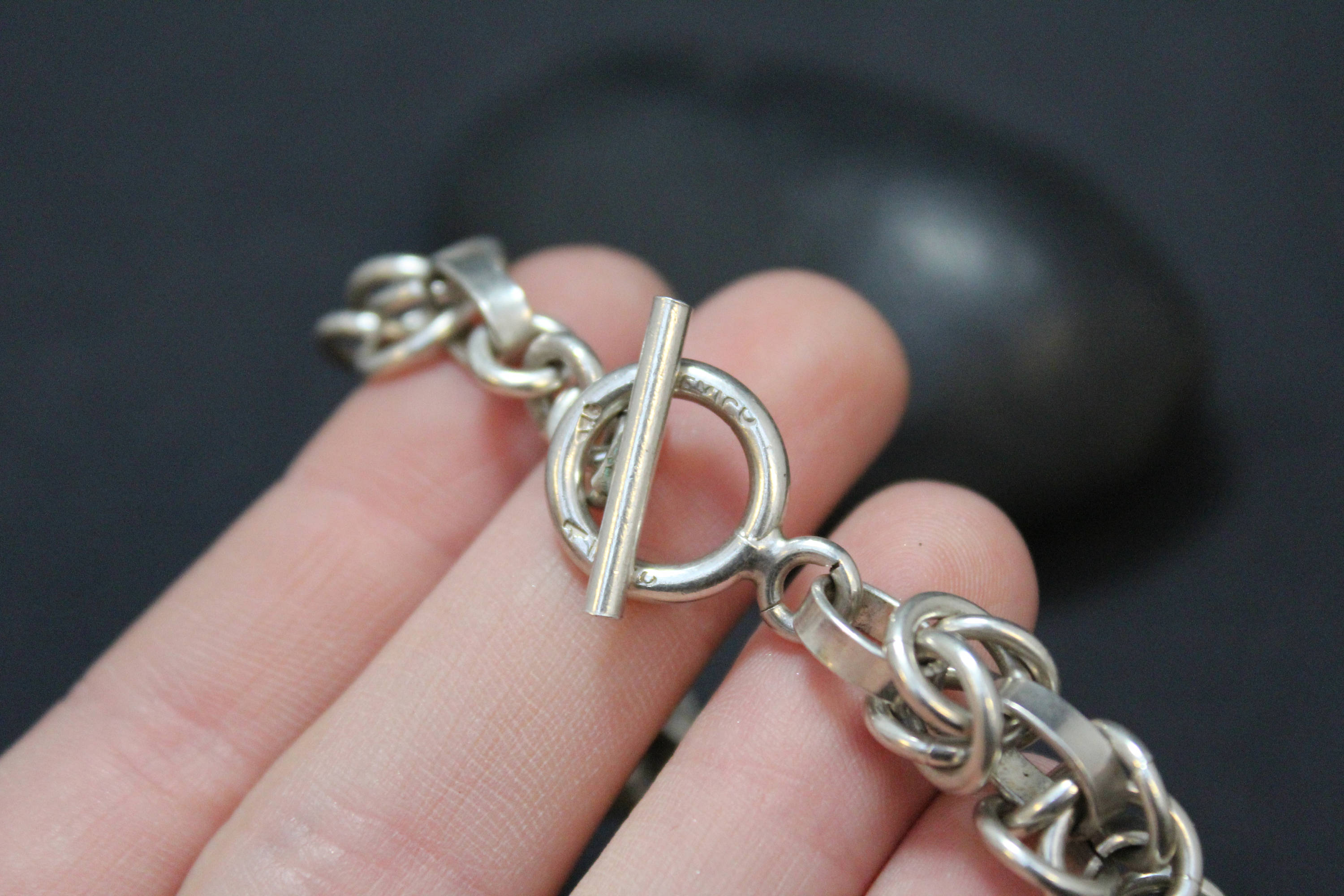 Unique Sterling Silver Heavy Link Bracelet, Sterling Silver Link ...