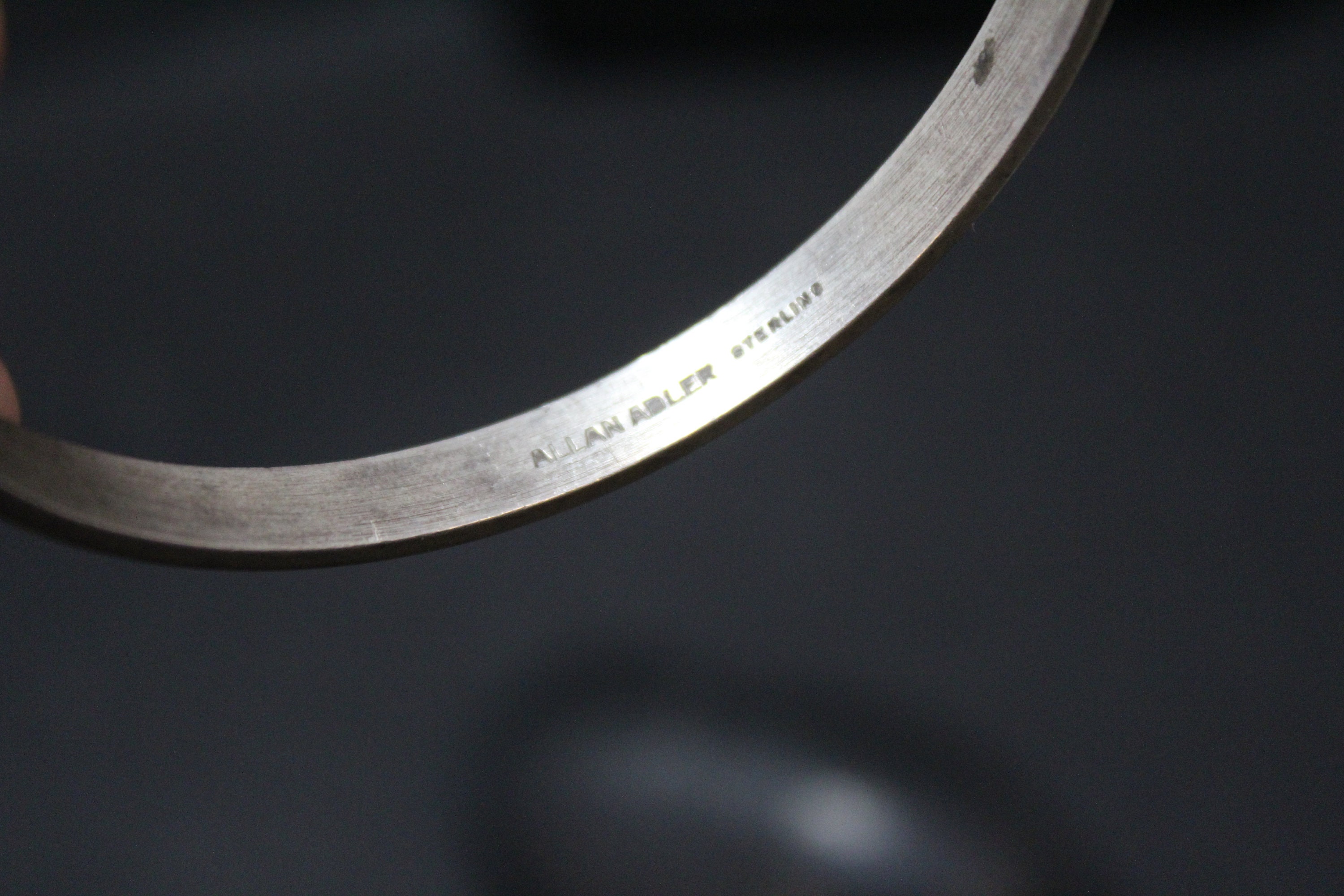 Sterling Silver Allan Adler Bangle Bracelet, Simple Sterling Bangle ...