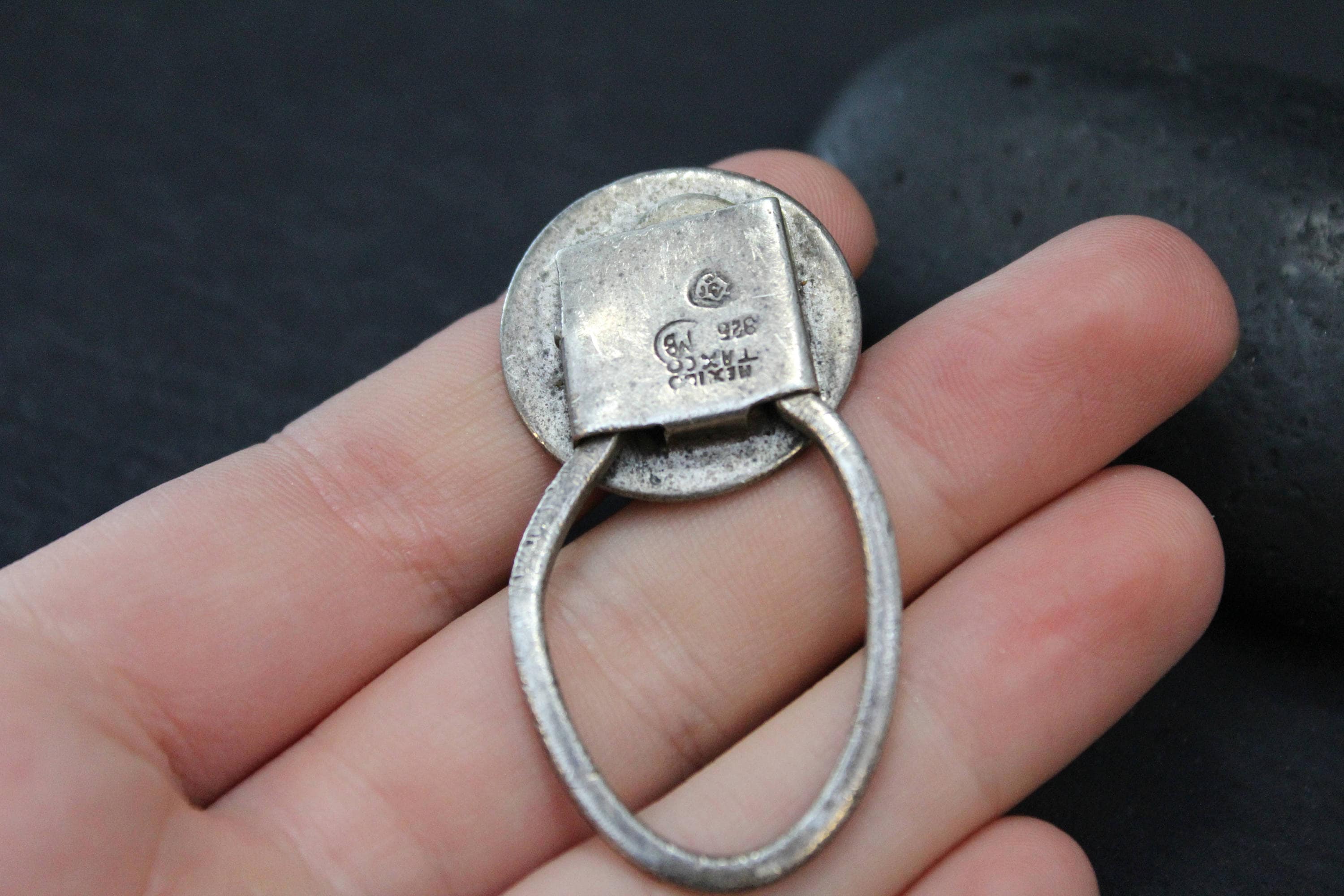 Sterling Silver Letter N Initial Key Holder, Sterling Silver Key Chain ...