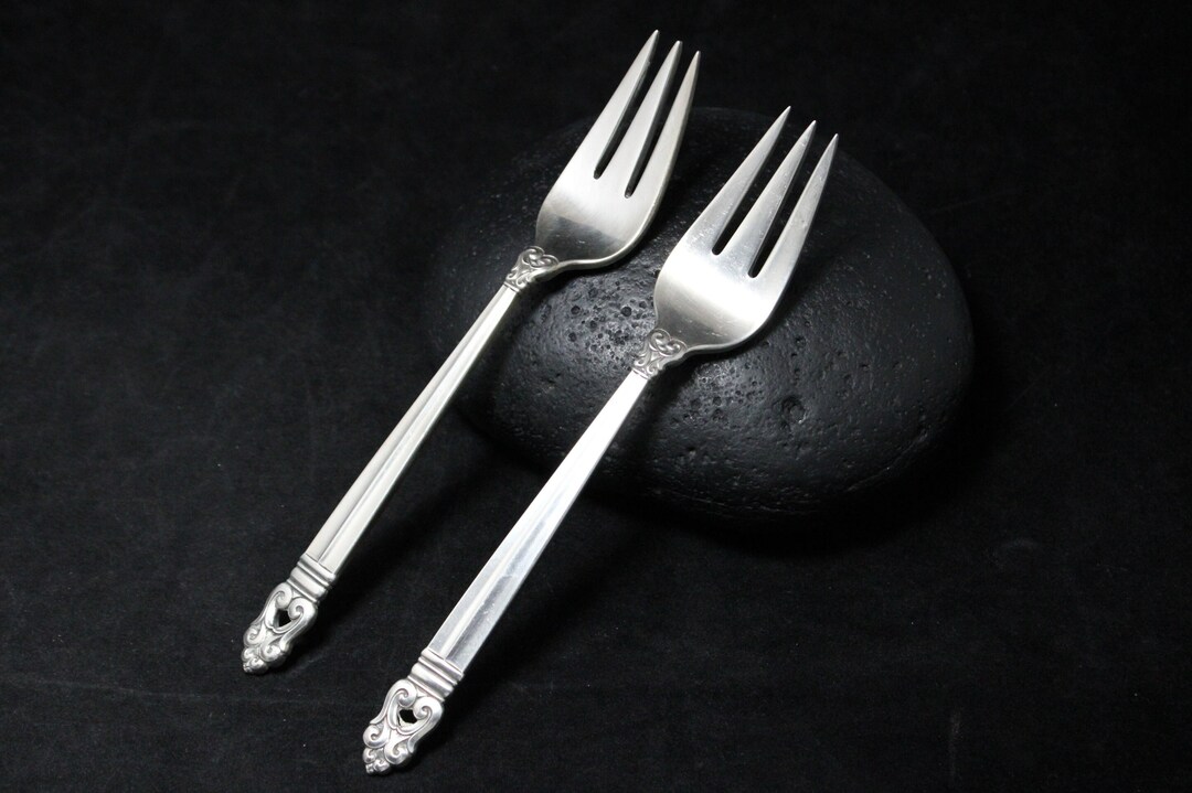 Set of 2 Royal Danish by International Sterling Individual Salad Forks ...