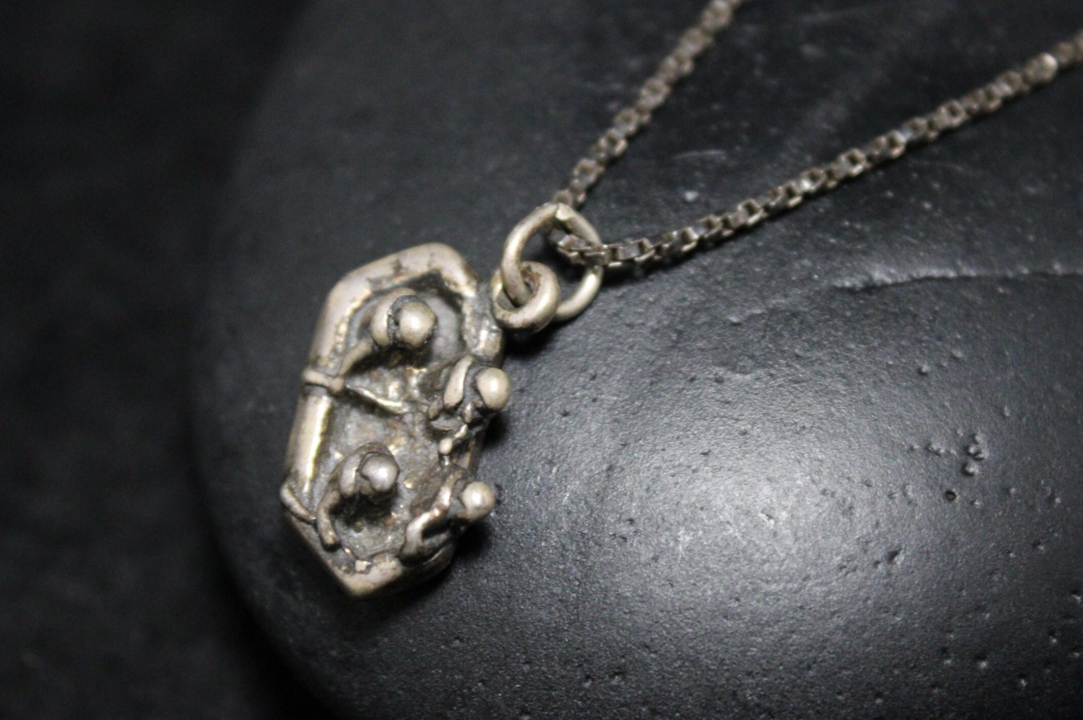 Vintage Sterling Silver White Water Rafting Charm Necklace 20 Inch ...