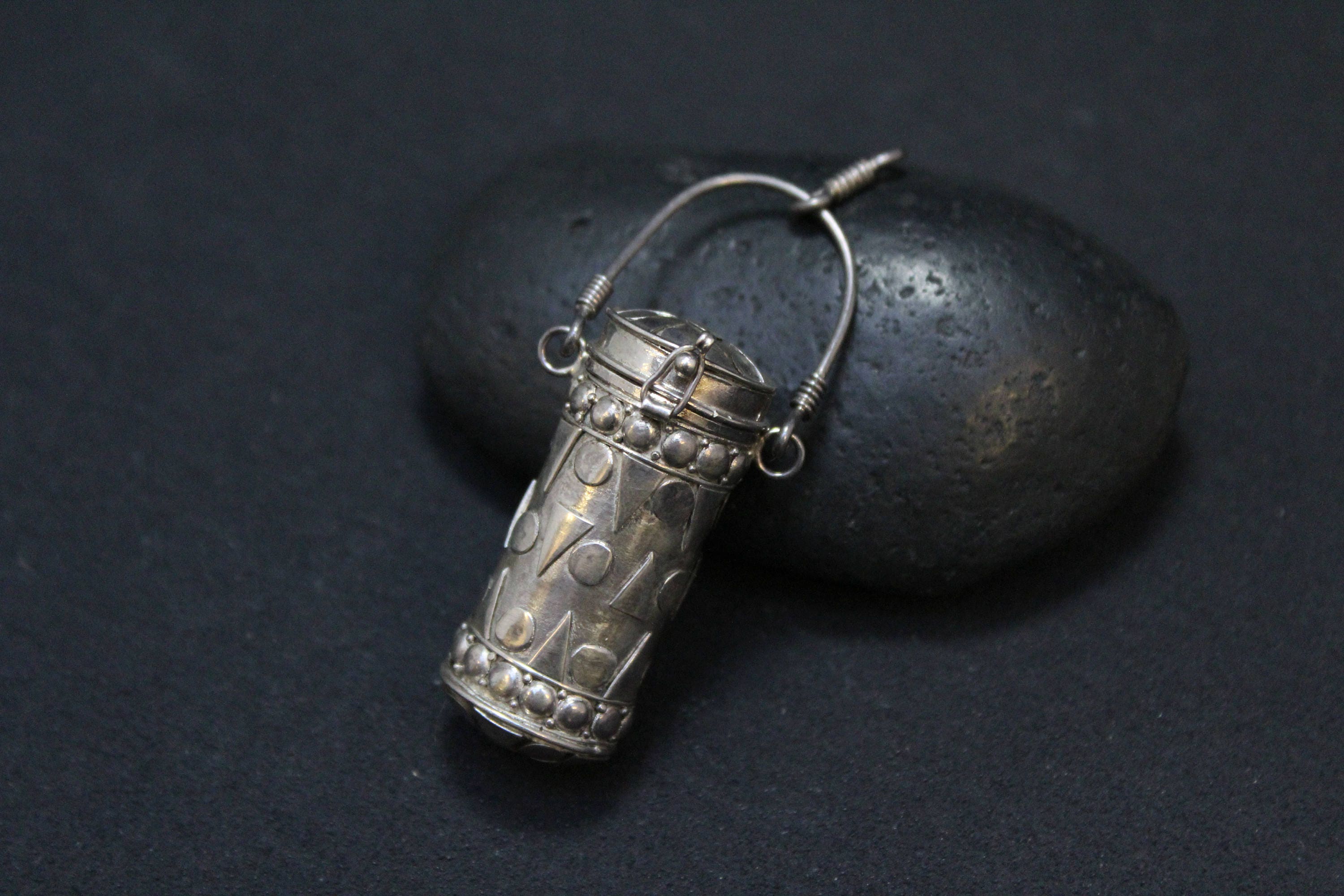 Sterling Silver Compartment Pendant, Sterling Hidden Compartment ...