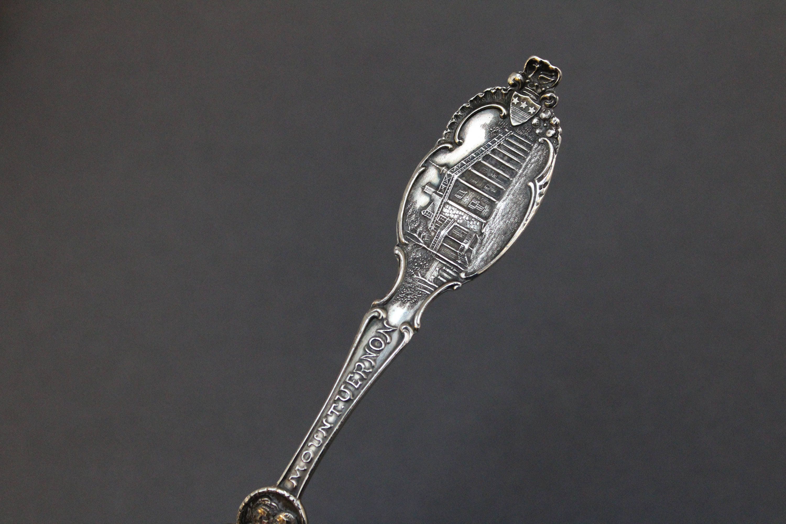 Sterling Silver Mount Vernon Souvenir Spoon, Historical Souvenir Spoon ...