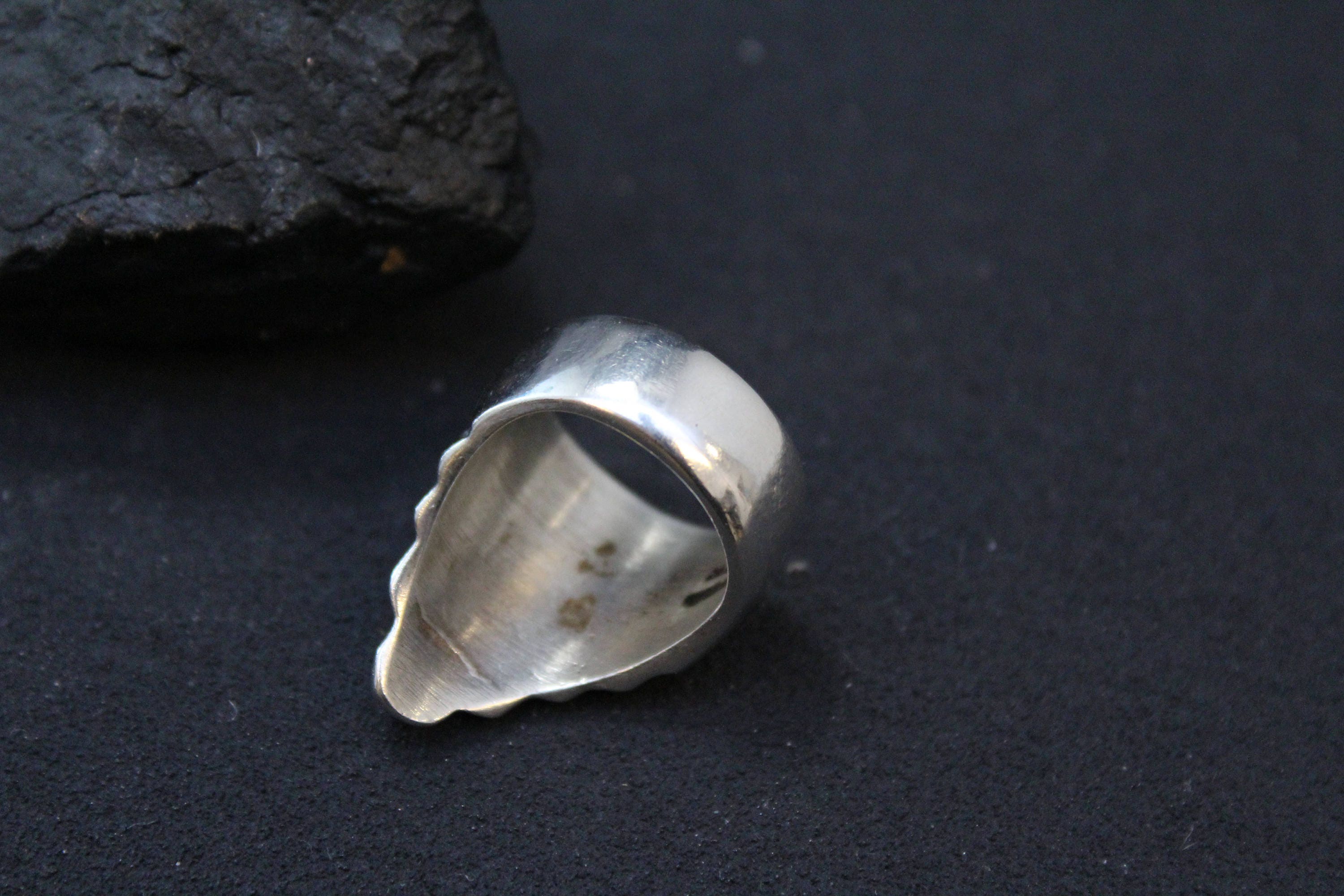 Heavy Sterling Silver Taxco Modernist Ring, Heavy Taxco Ring, Sterling ...