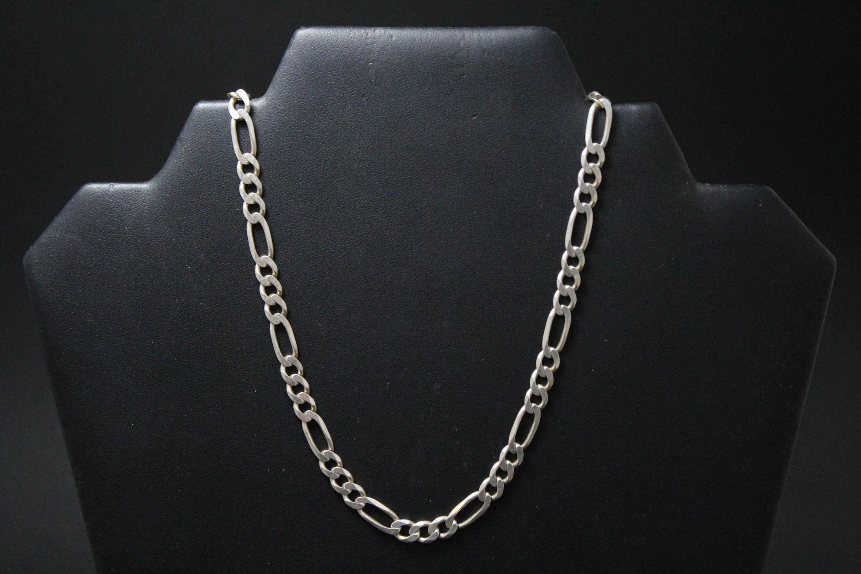 Sterling Silver Unisex 24 inch Figaro Link Chain, Sterling Silver ...