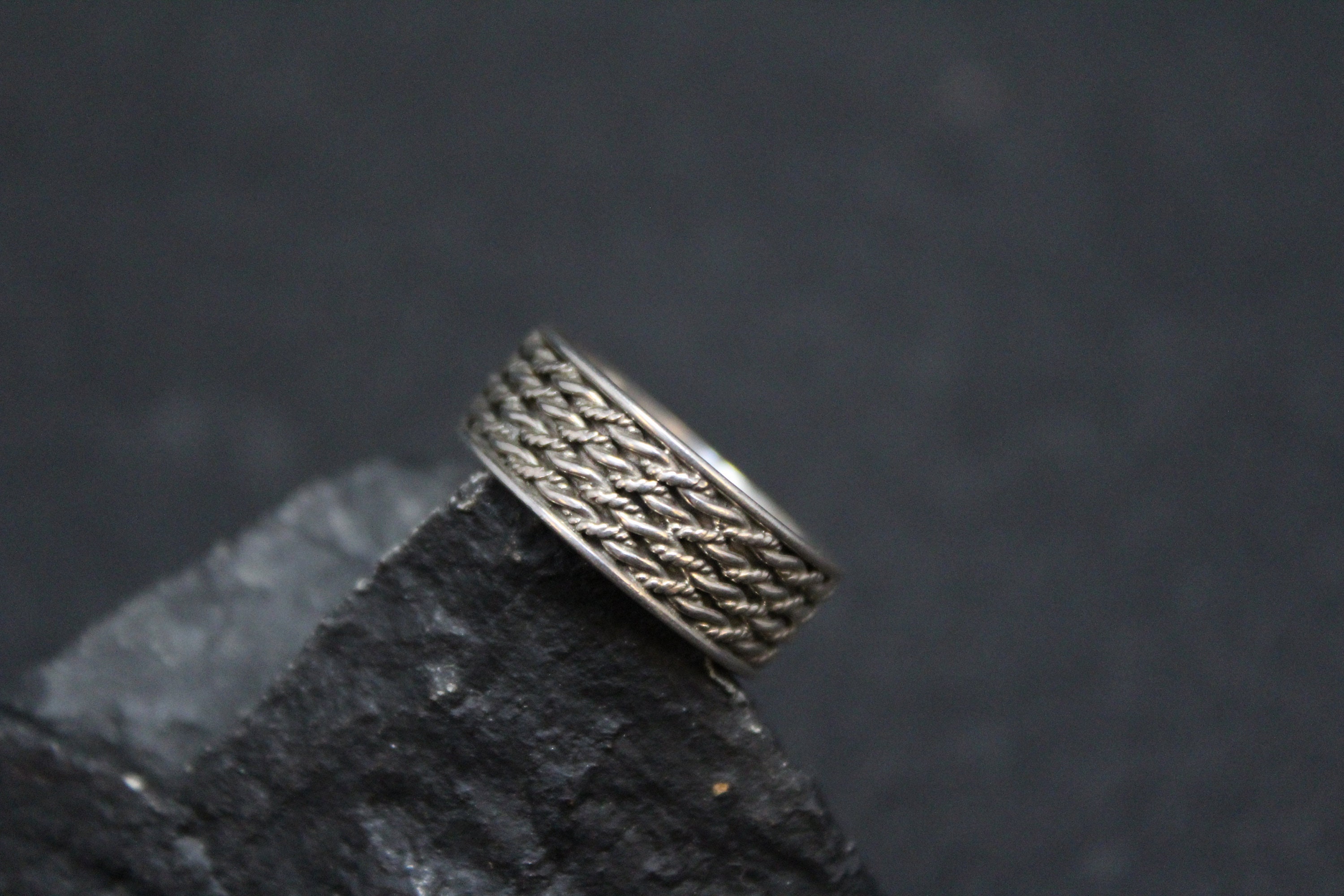 Sterling Silver Tribal Band Ring, Sterling Silver Patterned Band Ring ...