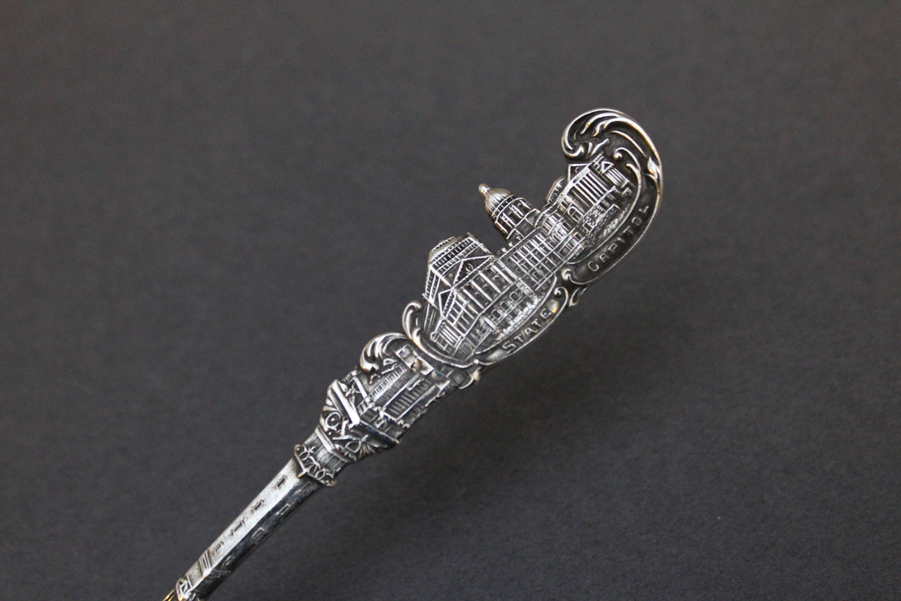 Sterling Silver Indianapolis Indiana Government Building Souvenir Spoon ...