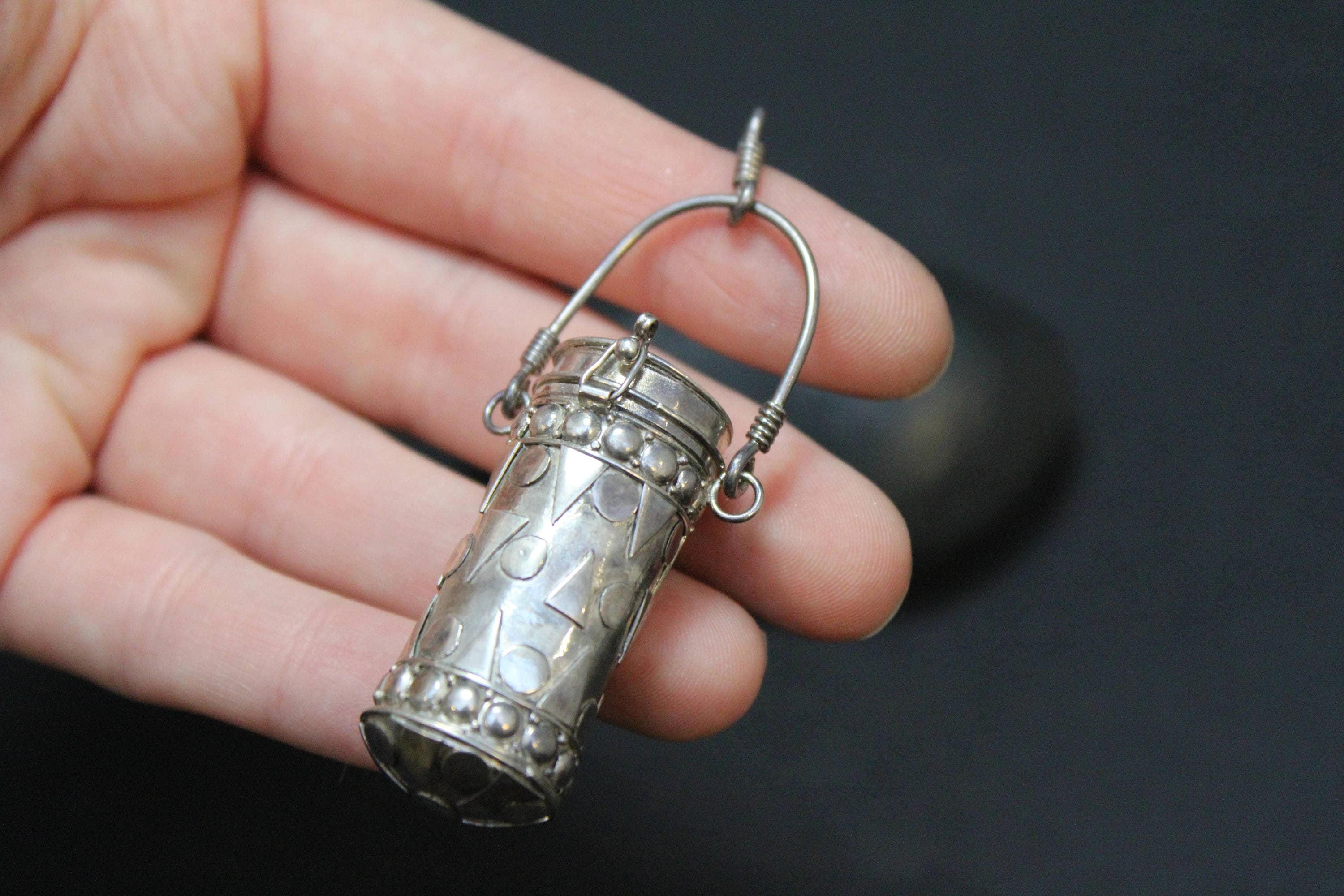 Sterling Silver Compartment Pendant, Sterling Hidden Compartment ...