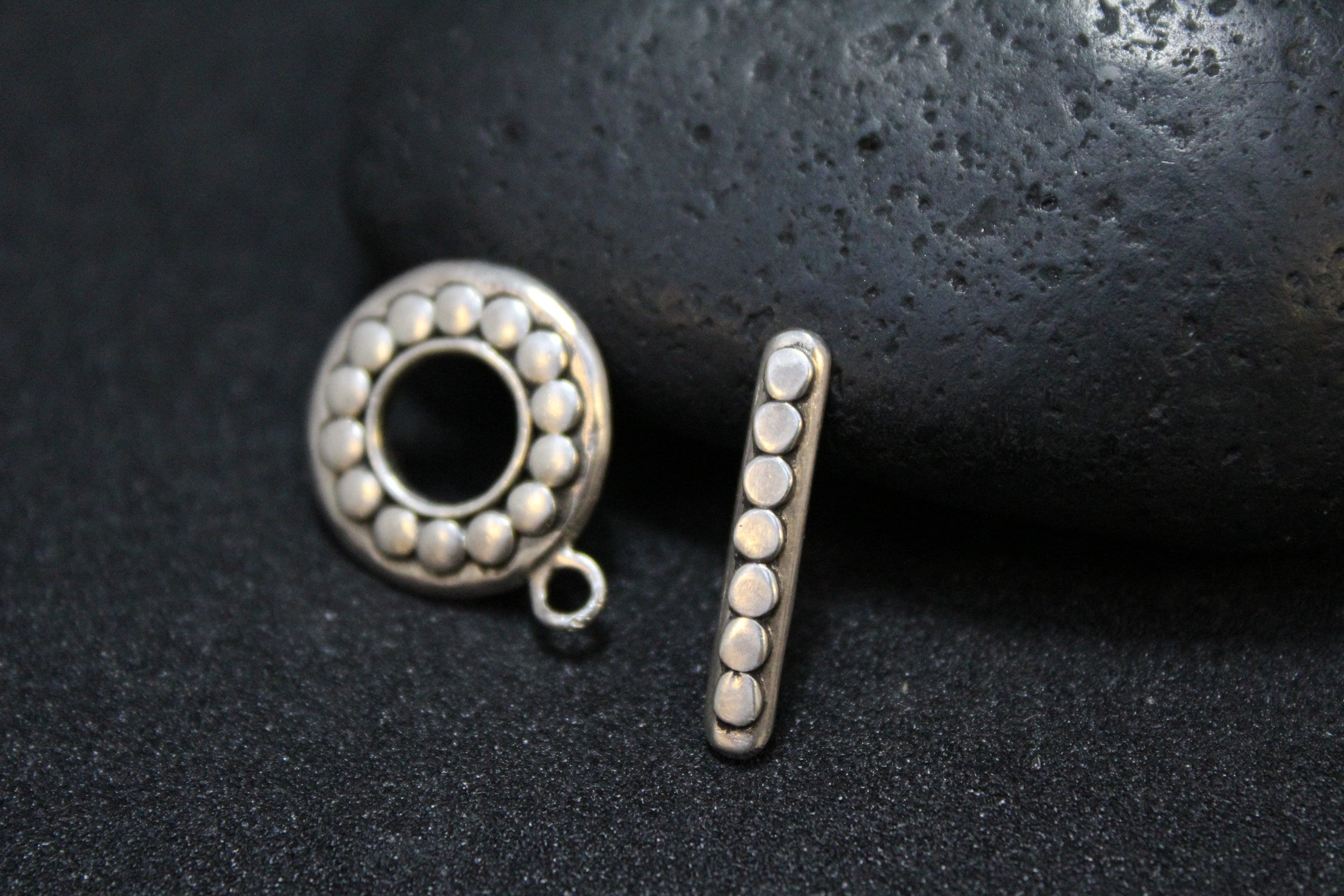 Ornate Sterling Silver Two Piece Circle Clasp, Sterling Silver Clasp ...