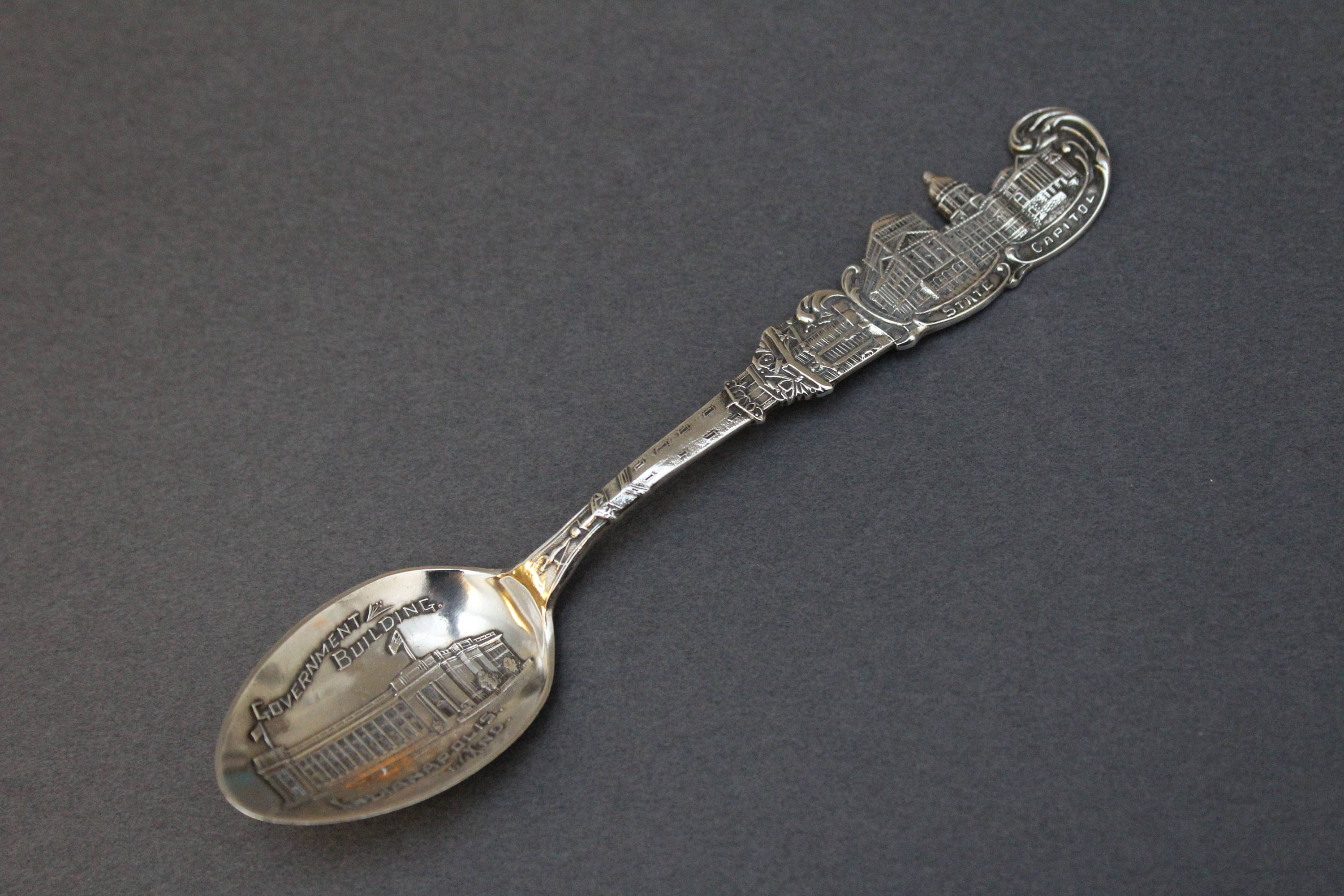 Sterling Silver Indianapolis Indiana Government Building Souvenir Spoon ...
