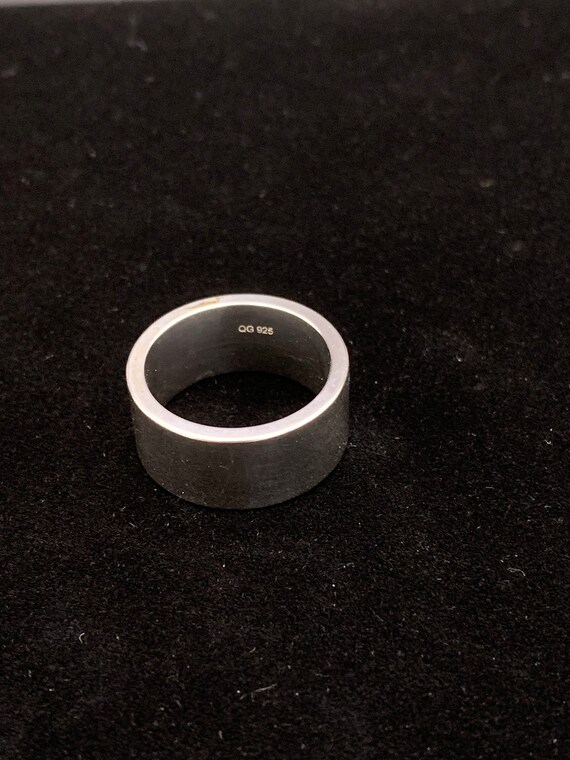 Wide Sterling Band Ring, Cigar Band Ring, Plain 925 W… - Gem