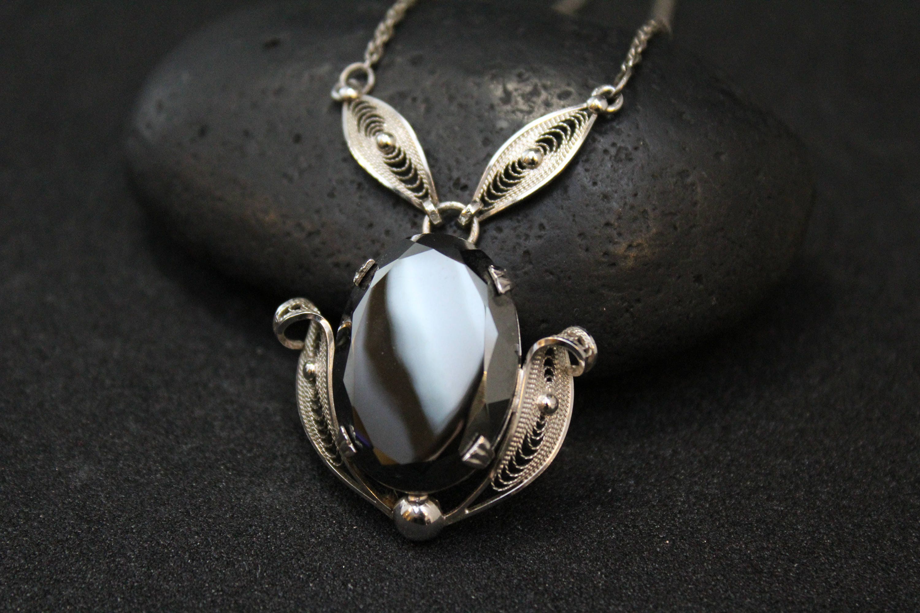 Reserved for Gaby: Sterling Silver Sorrento Hematite Necklace, Sterling ...