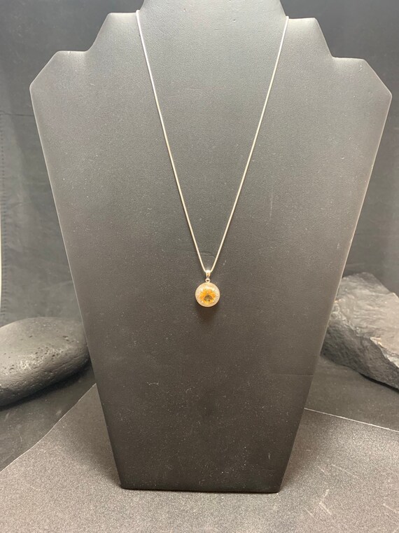 Sterling silver genuine citrine pendant with diamond … - Gem Sterling silver genuine citrine pendant with diamond … - Gem