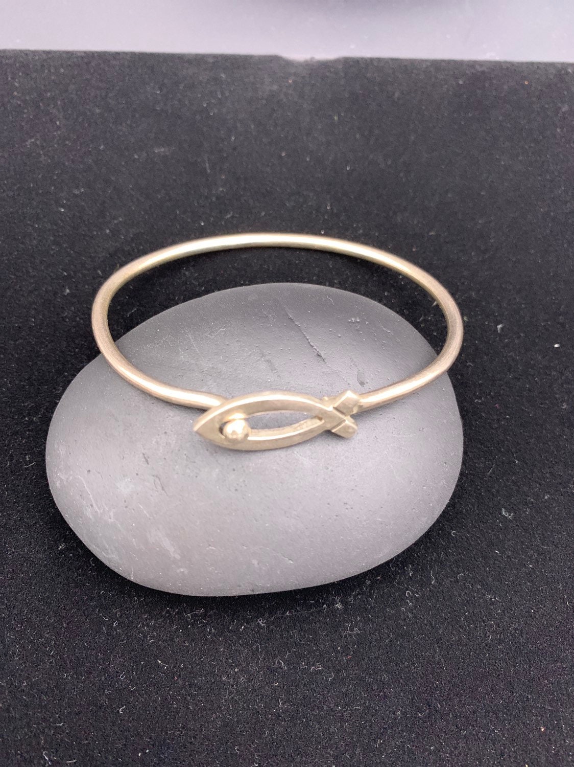 925 Fish Bangle, Sterling Religious Fish Bangle, 925 bangle for ...