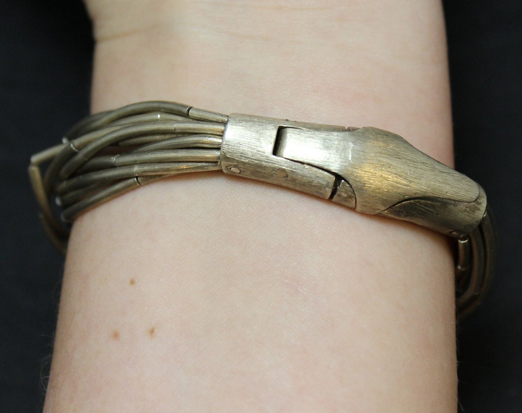 Sterling Liquid Silver Multi Strand Bracelet, Liquid Silver Bracelet ...