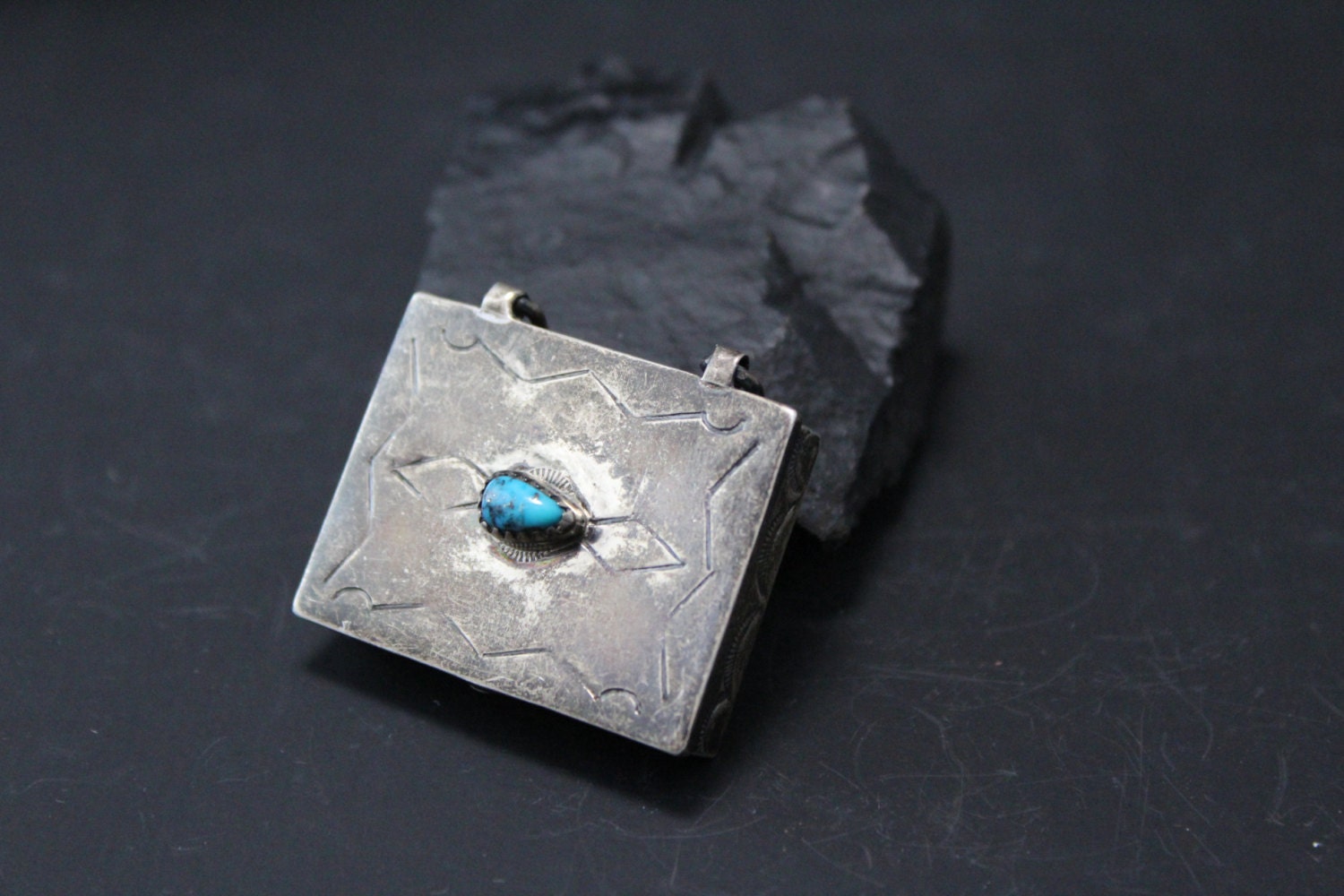 Unique Old Pawn Sterling Silver and Turquoise Native American Navajo ...