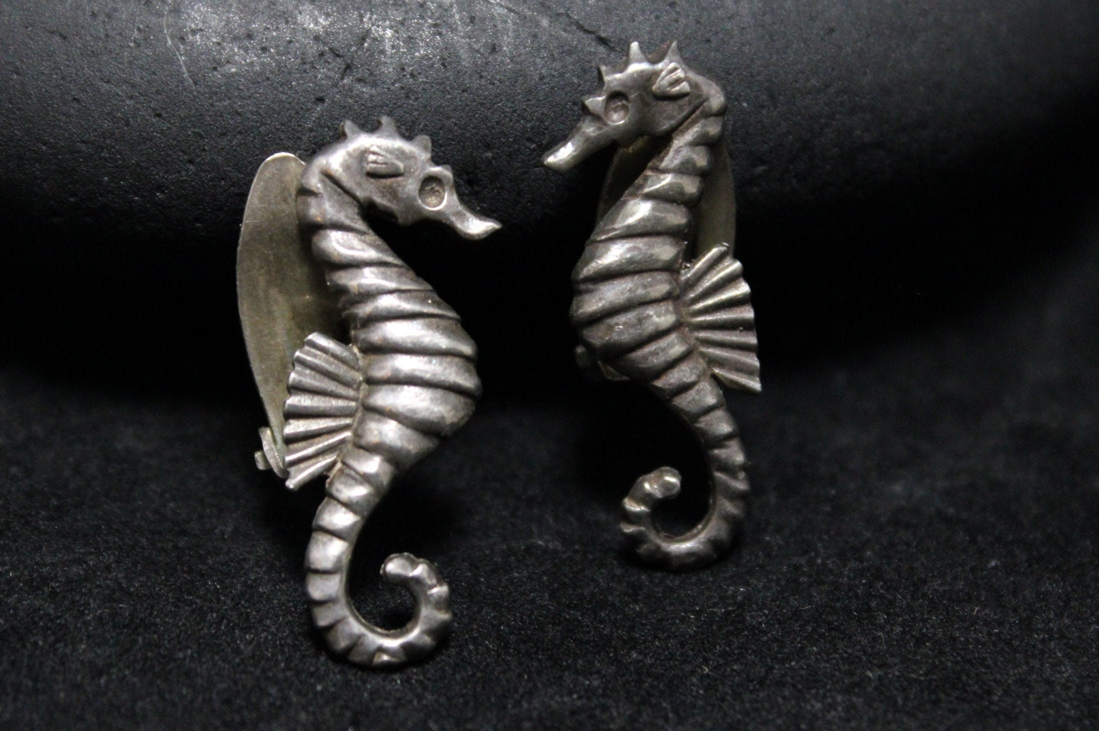 Sterling Silver Seahorse Clip On Earrings, Sterling Seahorse Earrings ...