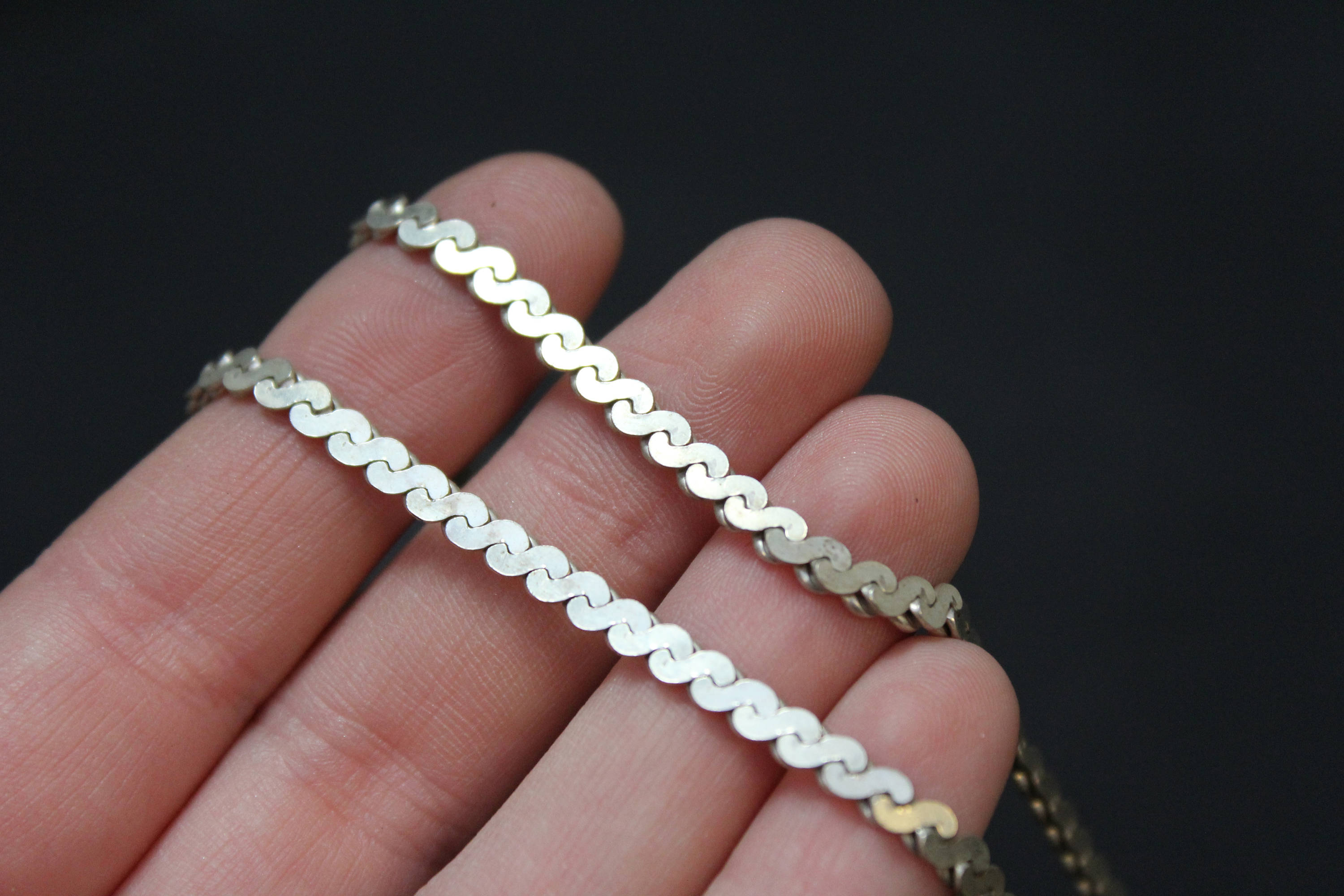 18 inch Sterling Silver S Link Chain, Sterling Silver Chain Necklace, S ...