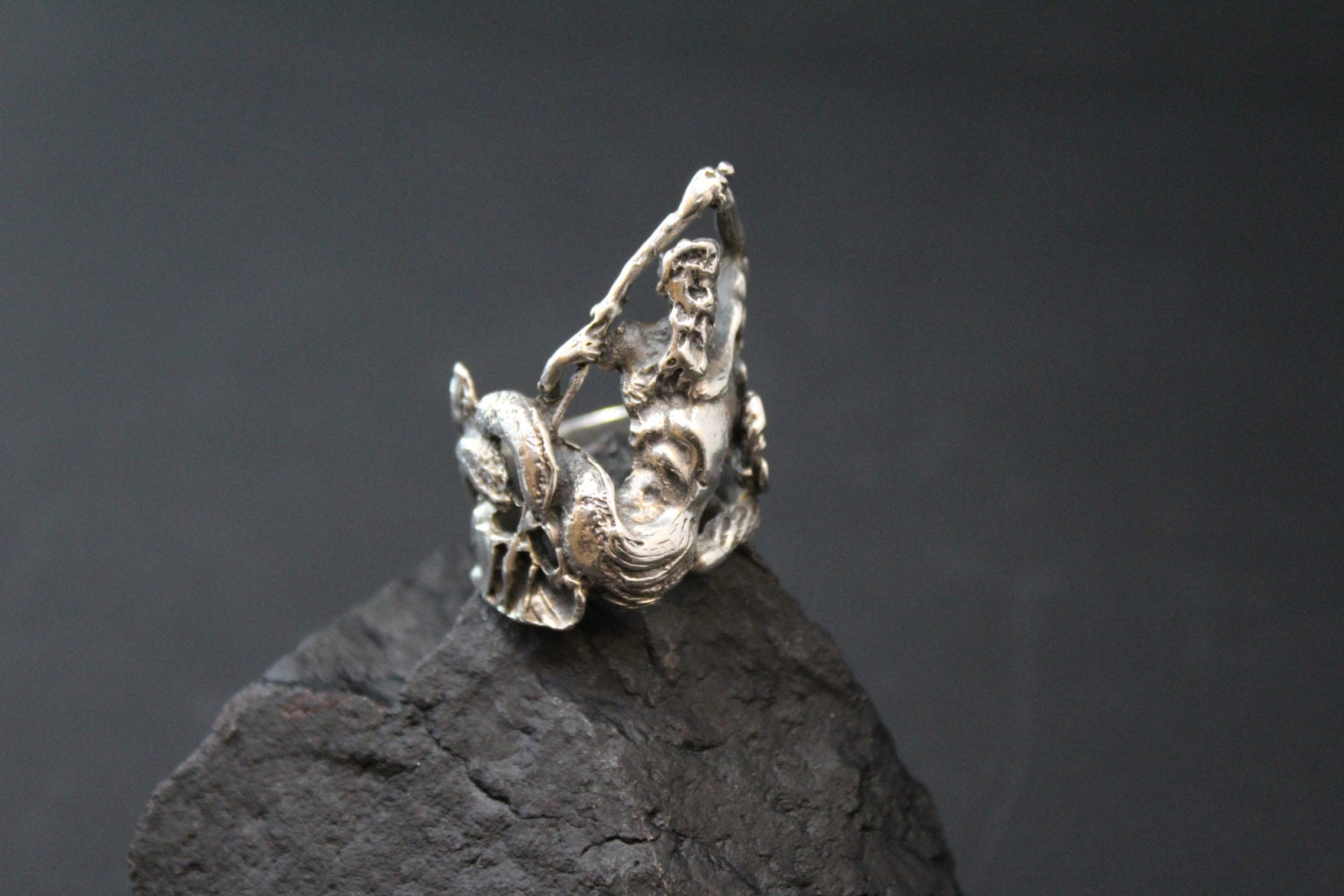 Unique Sterling Silver Poseidon Ring, Greek Mythology, Greek God ...