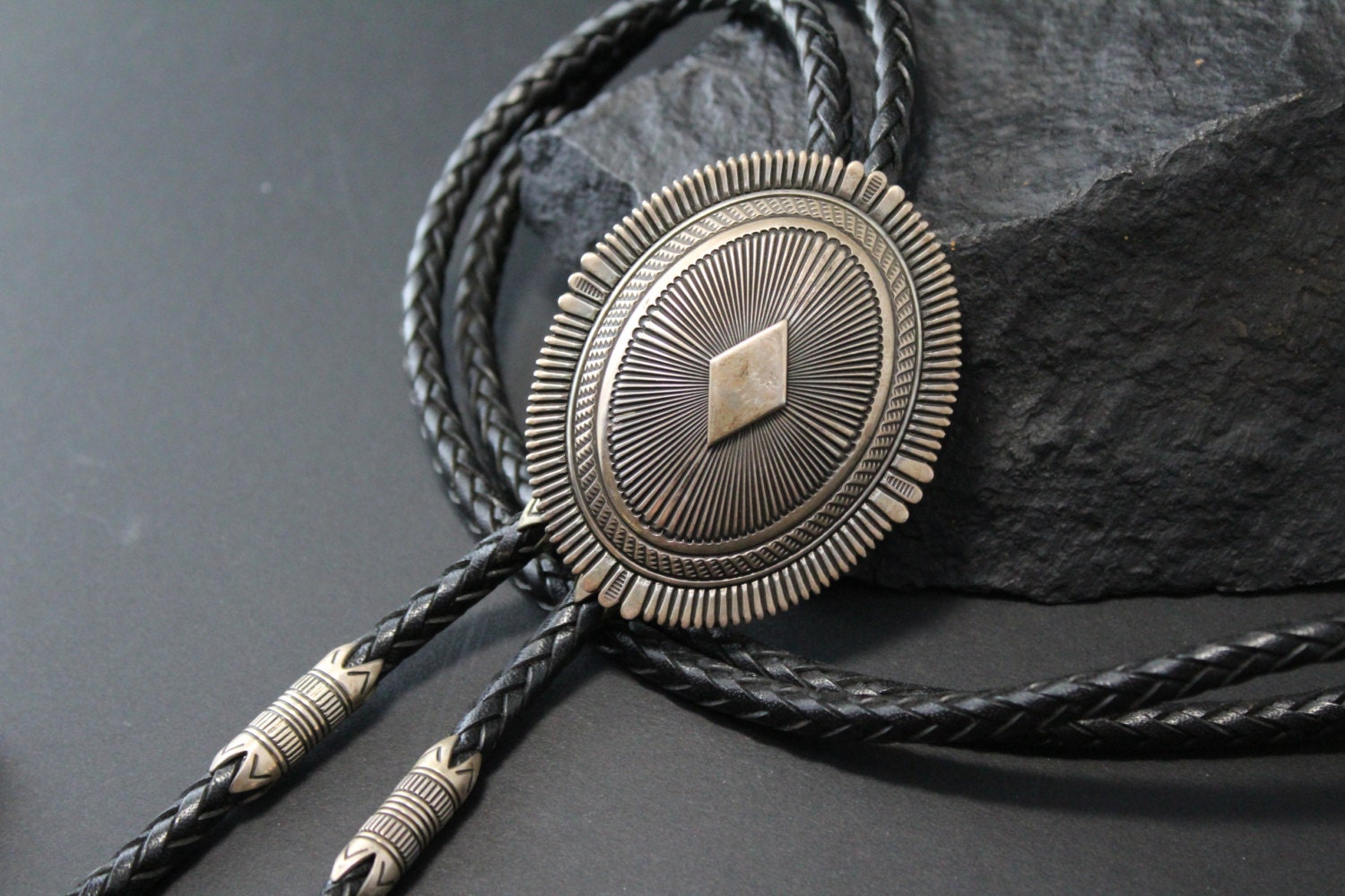 RESERVED: Bolo tie / Sterling Silver Native American Signed Pat Bedonie ...