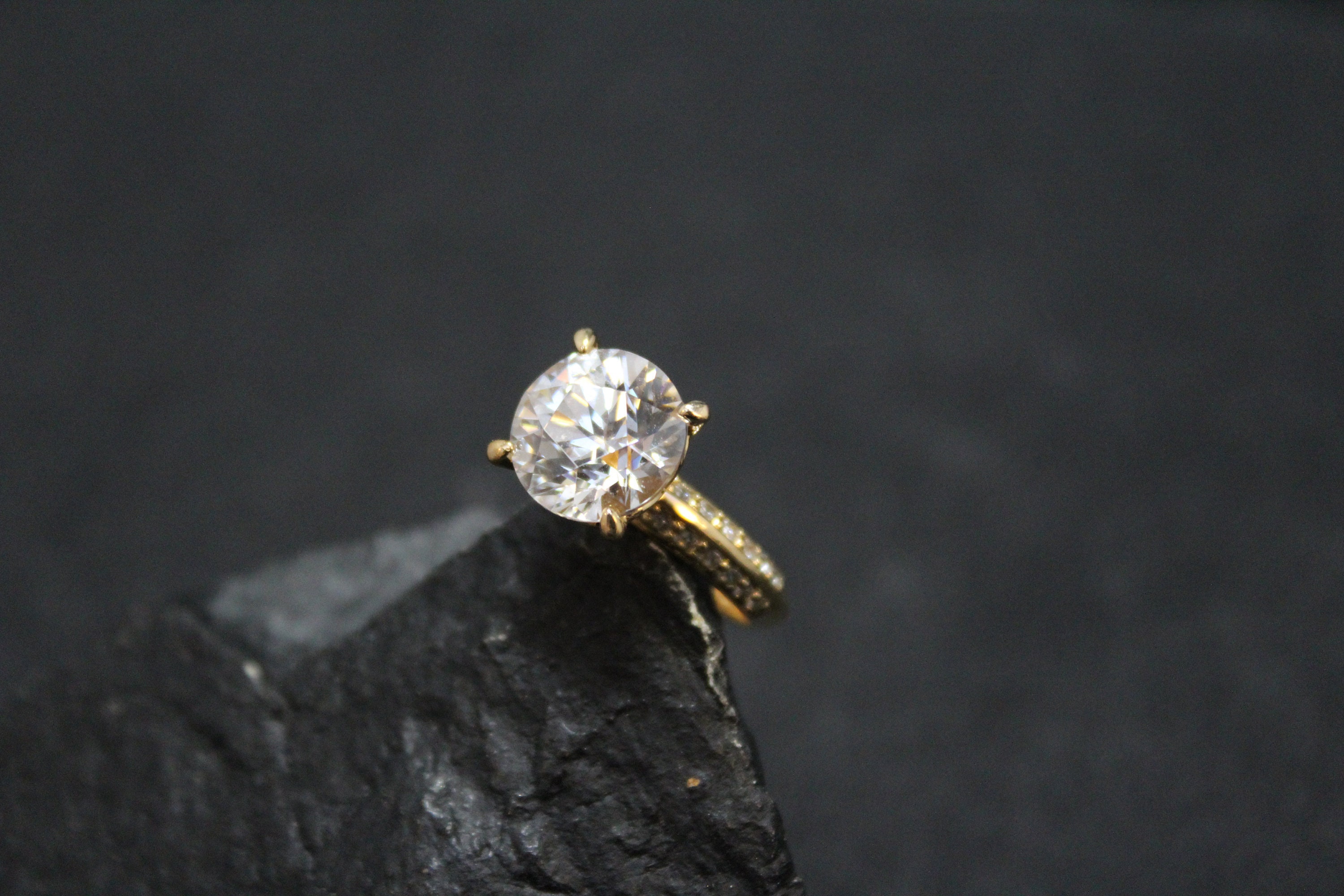 Sterling Silver CZ Engagement Ring, Big CZ Ring, Gold Over Sterling ... Sterling Silver CZ Engagement Ring, Big CZ Ring, Gold Over Sterling ...