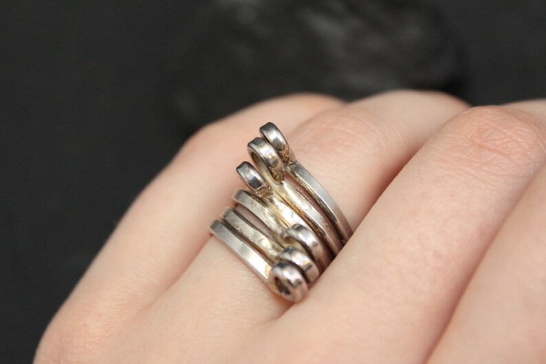 Simple Sterling Silver Swirl Bypass Ring Sterling Swirl Ring - Etsy