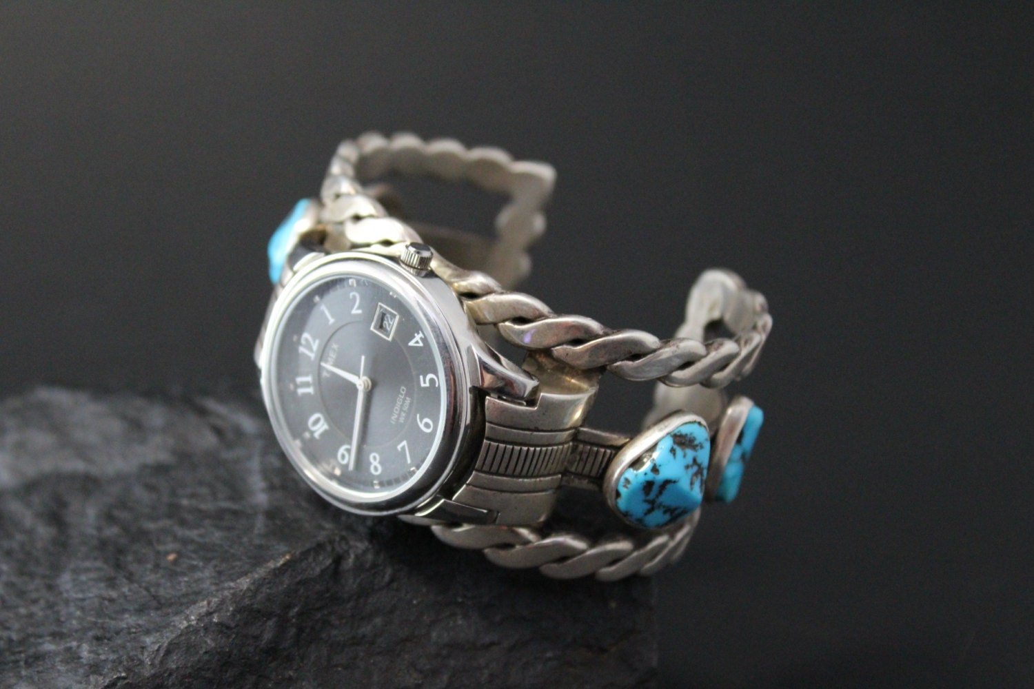 Navajo Turquoise Watch Cuff, Begaye Watch, Native American Watch ...