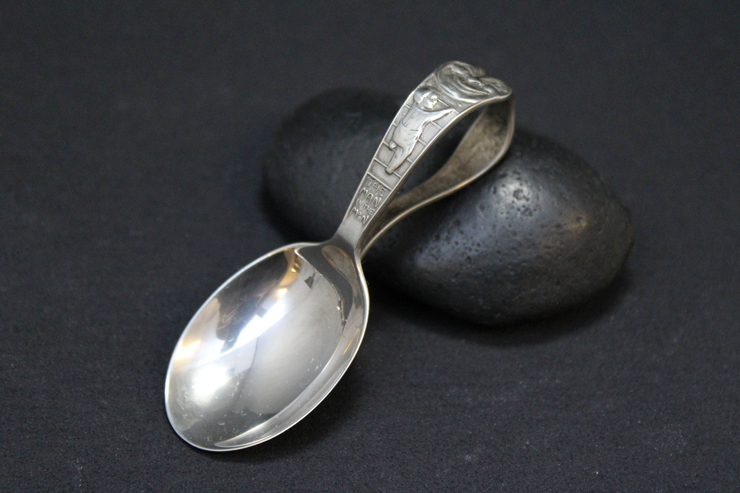 Sterling Silver Webster Man in the Moon Baby Spoon in Original Box, Man ...
