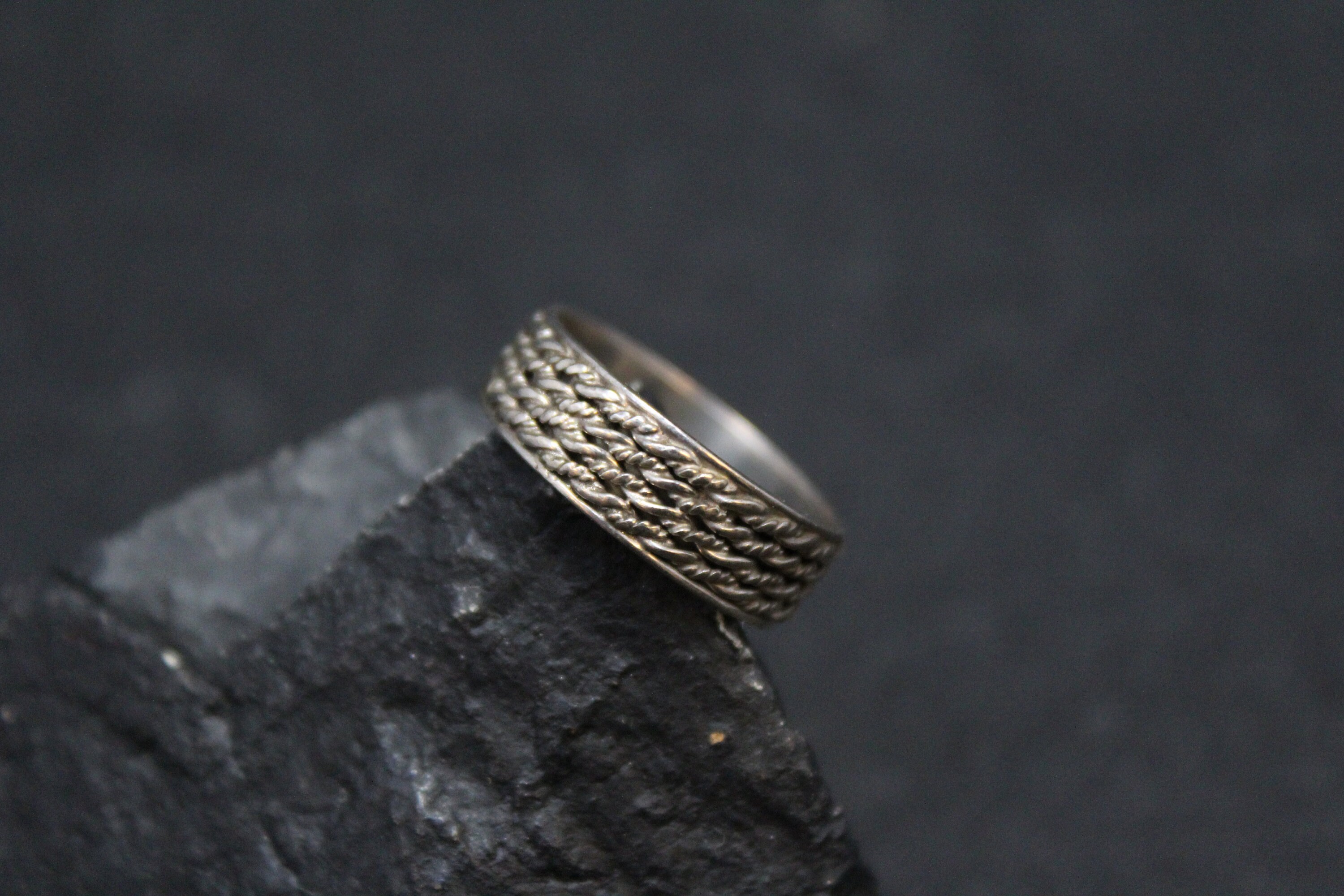 Sterling Silver Tribal Band Ring, Sterling Silver Patterned Band Ring ...