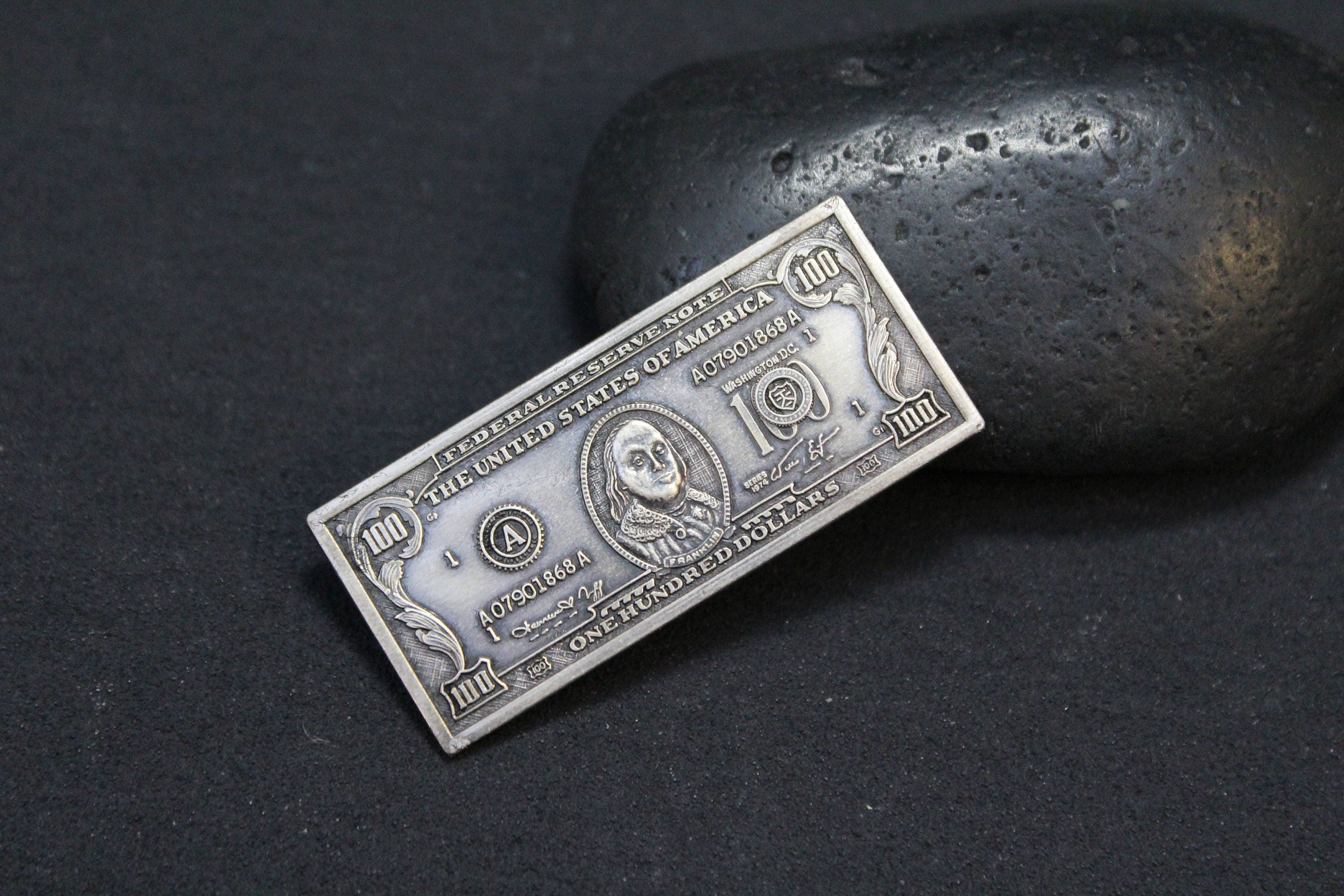 Fine .999 Silver 100 Dollar Bill, Fine Silver Bill, 100 Dollar Bill ...