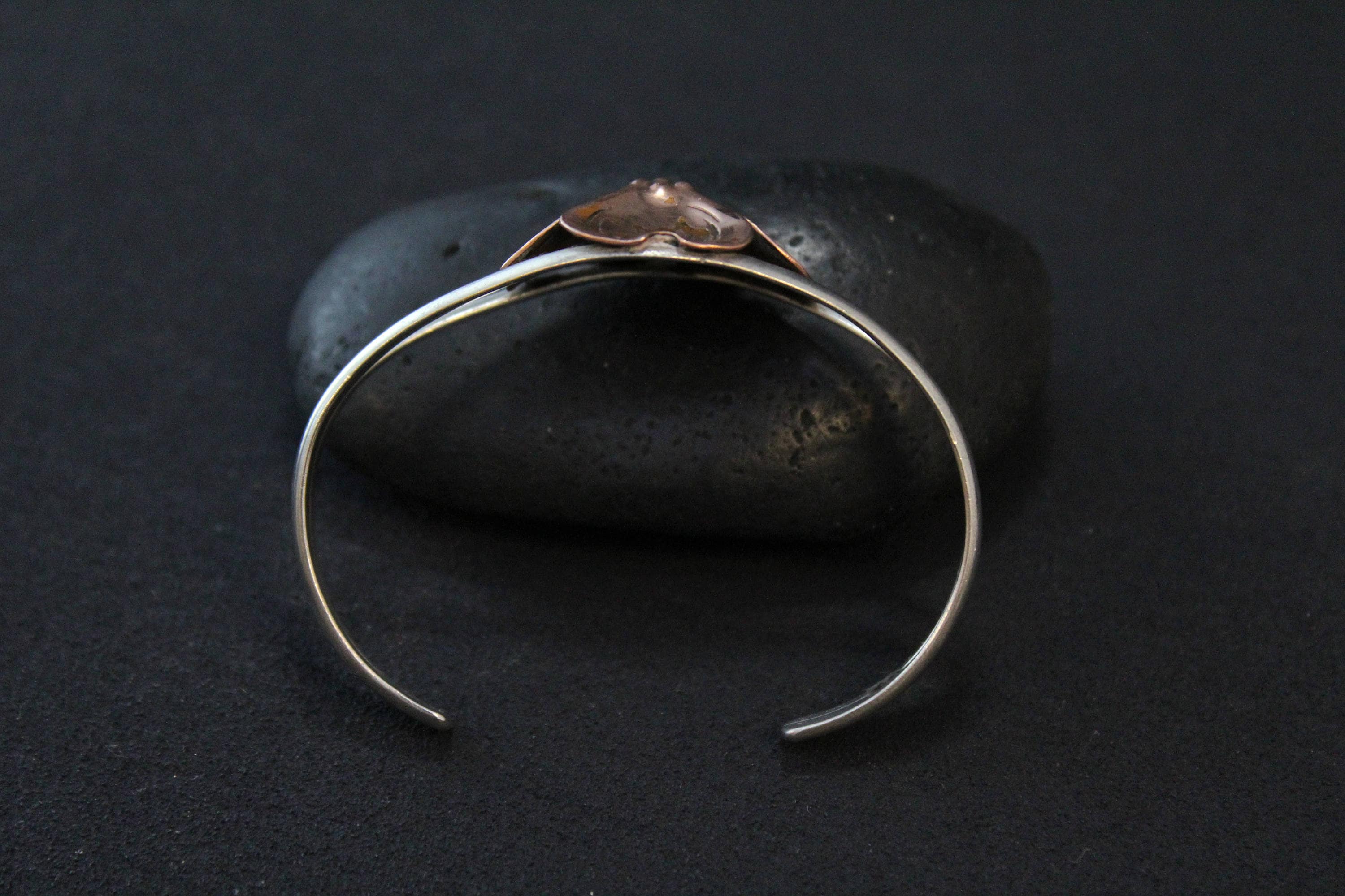 Sterling Silver and Copper Stuart Nye Dogwood Cuff Bracelet, Flower ...