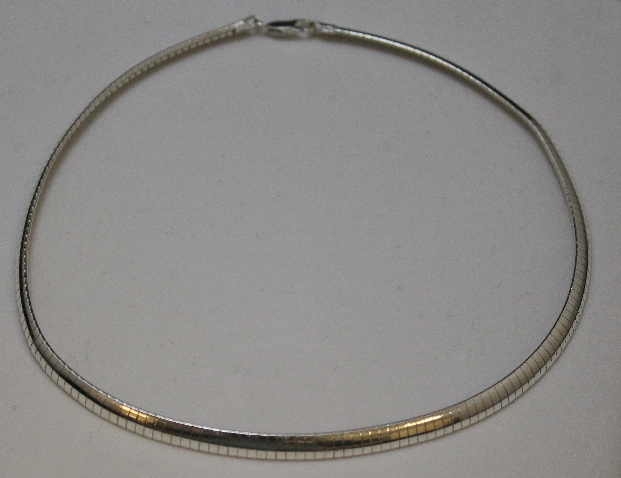 15 5 Omega Chain Sterling Silver Necklace Milor Sterling Silver Choker