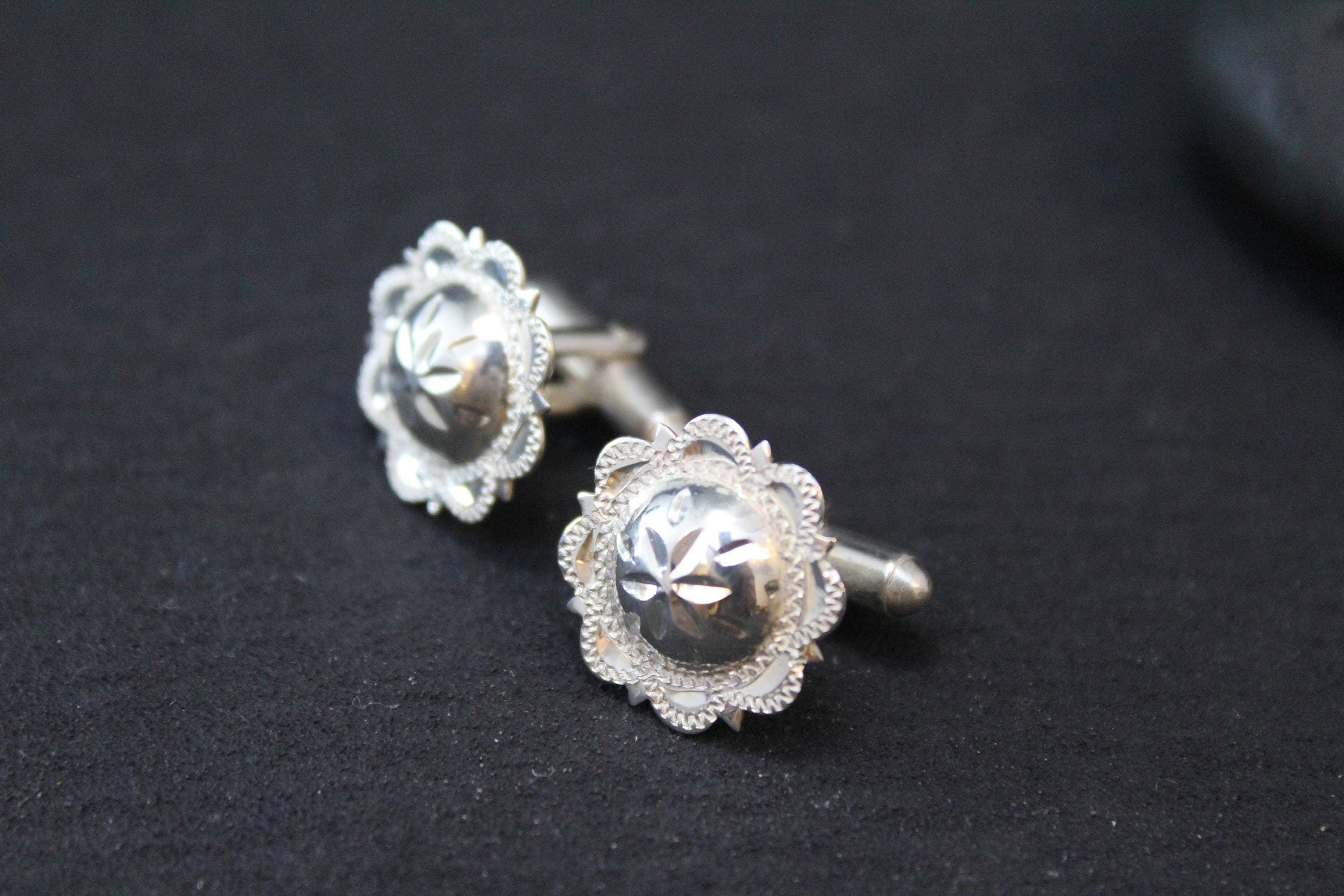 Sterling Silver Mexican Concho Cuff Links, Sterling Silver Concho ...