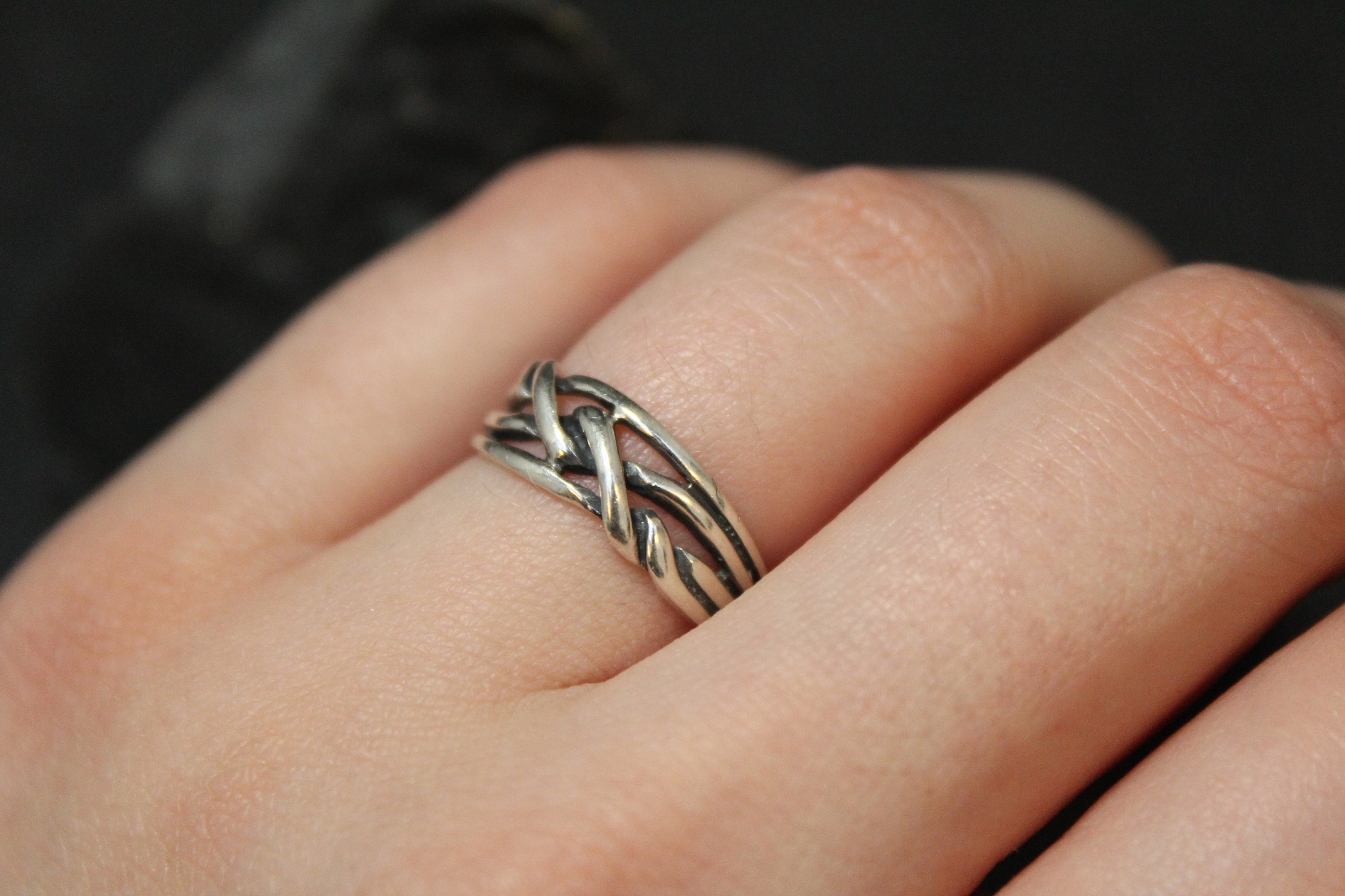Sterling Silver Twisted Wire Ring, Sterling Silver Twist Ring, Twisted ...