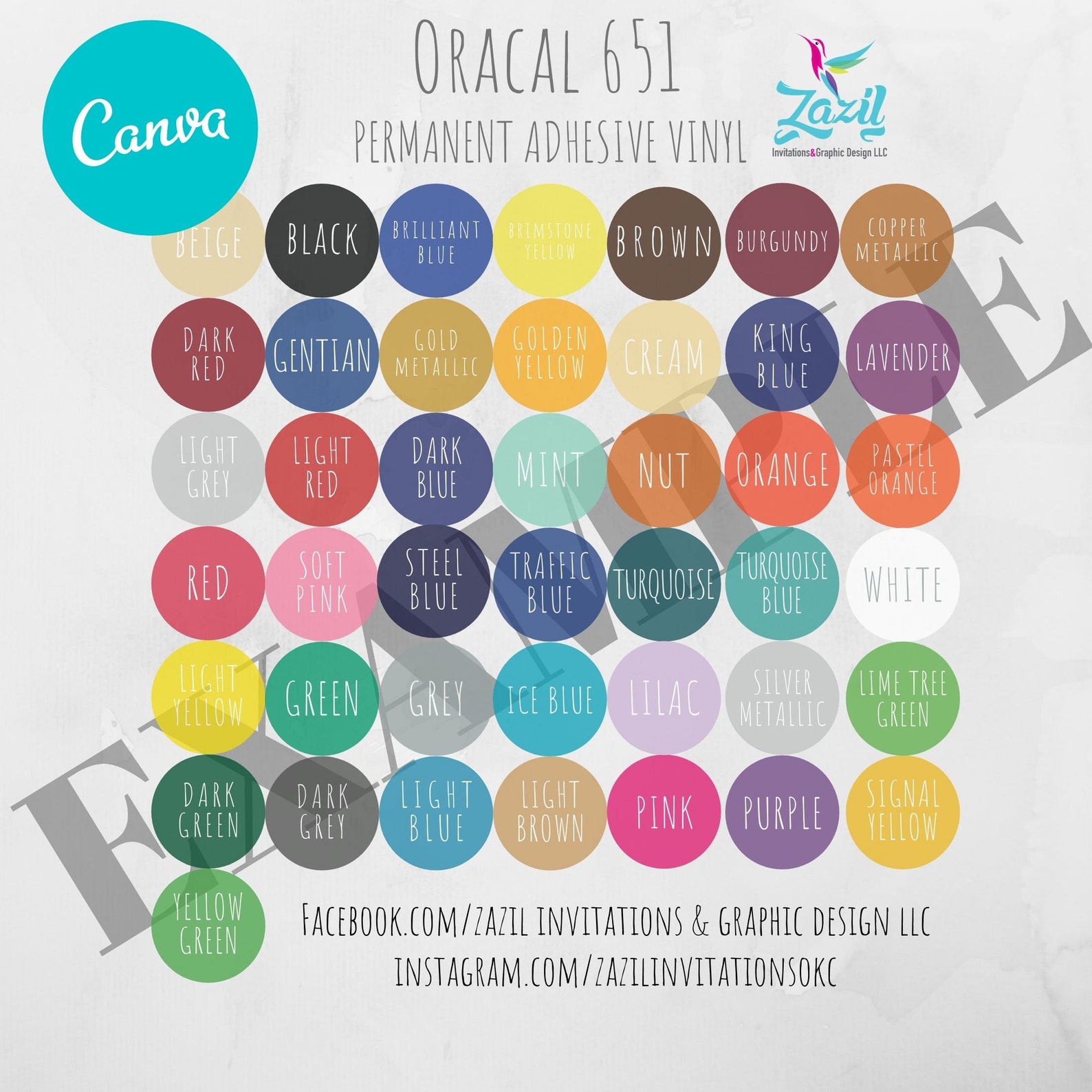 Oracal 651 colors - paymentskasl