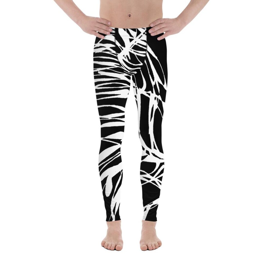 Men's Abstract Print Leggings: Athletic Compression Tights - Etsy