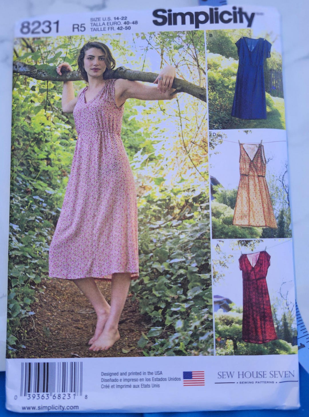 Simplicity 8231 Pattern Misses Dress in Two Lengths. Sizes 14 - 22 ...