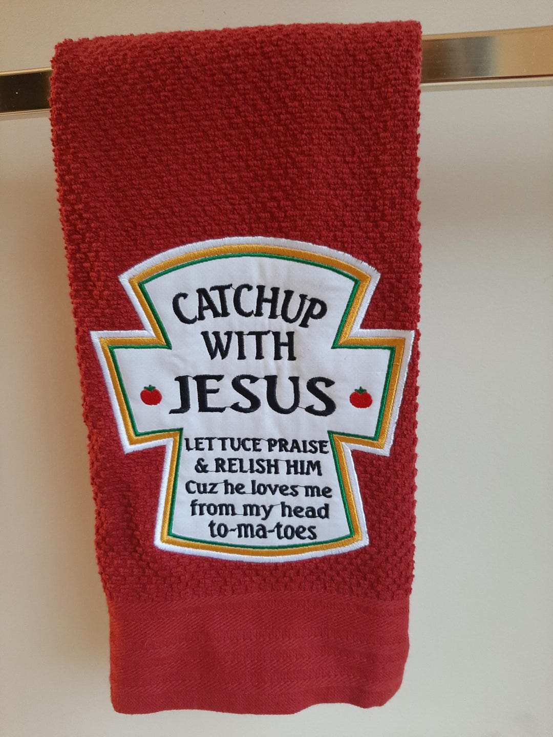 Catchup With Jesus Kitchen Towel. Free Shipping. - Etsy