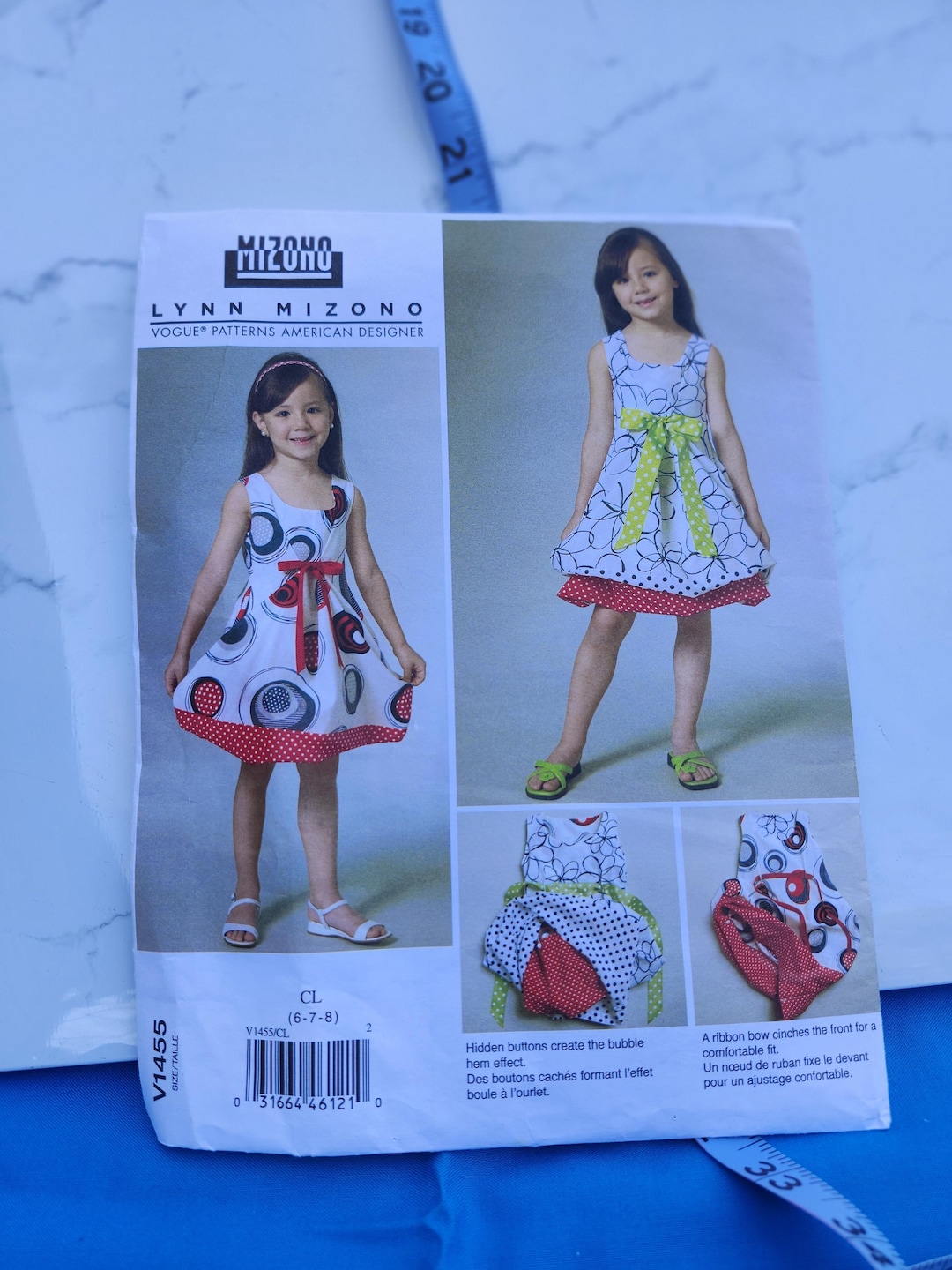 Vogue Children's Dress Sewing Pattern by Lynn Mizono, Sizes 6-8 - Etsy