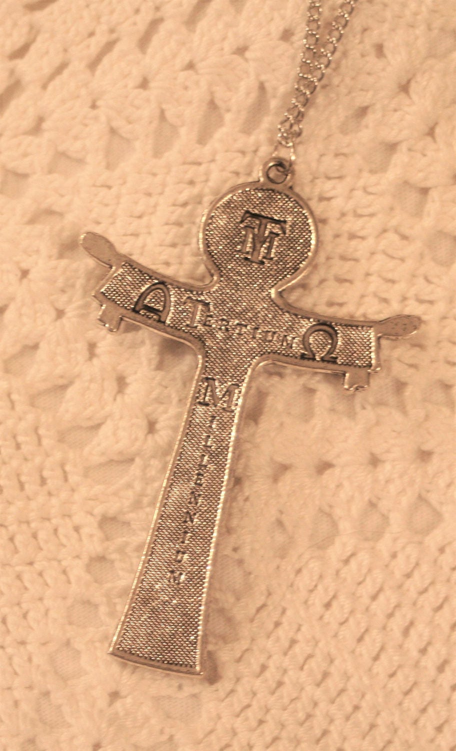 Handsome Holy Trinity Father Son Holy Spirit Silvertone Crucifix Cross ...