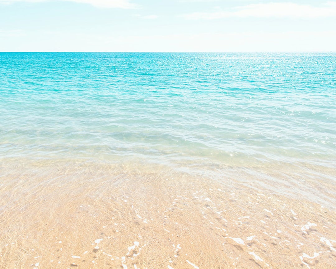 Ocean Photography, Blue Wall Art, Aqua Blue, Beach Landscape, Beach ...
