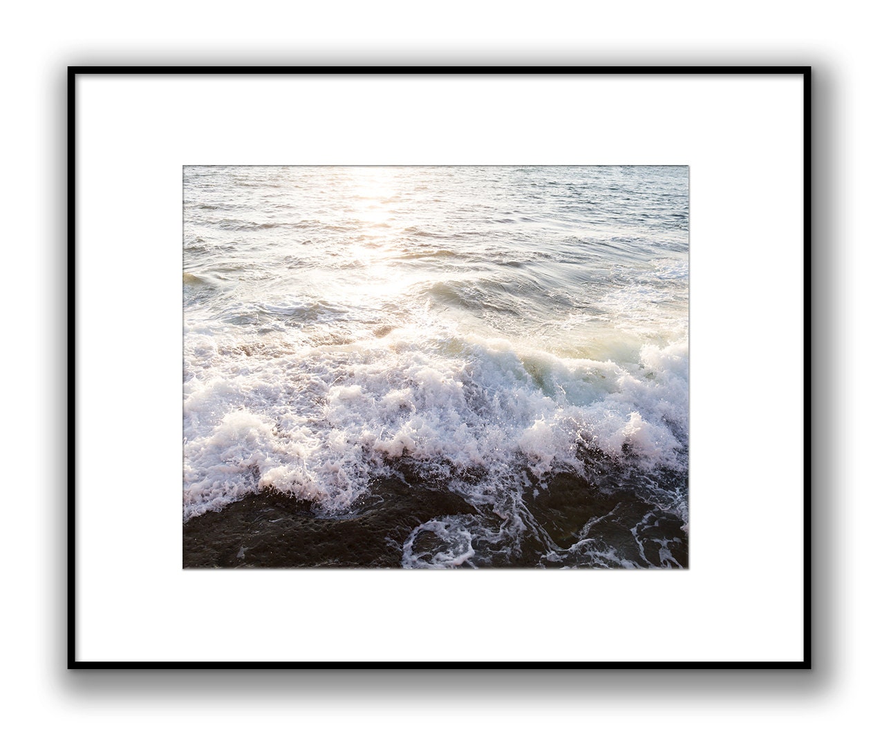 Ocean Photography Water Wave Print Tide Shoreline Beach | Etsy
