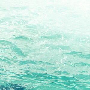 Aqua Water Canvas Art, Waves Wall Decor, Ocean Water Art Print, Aqua ...
