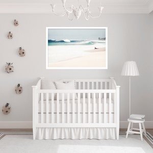 Boy Nursery Wall Art, Ocean Waves Photography, Baby Blue Wall Decor ...
