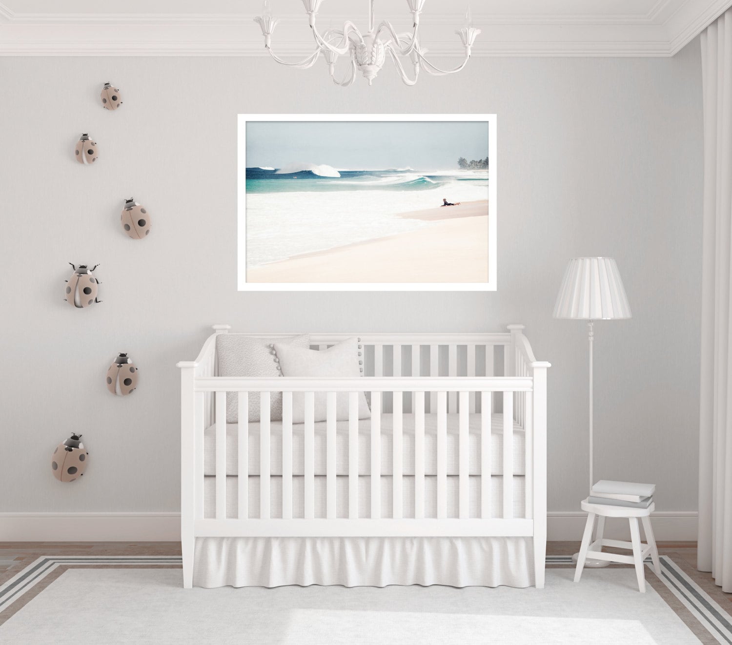 Boy Nursery Wall Art, Ocean Waves Photography, Baby Blue Wall Decor ...