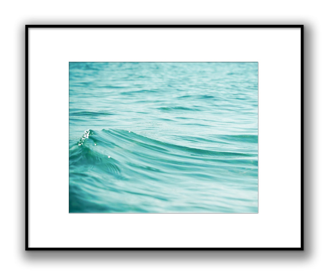 Teal Home Decor Water Wall Art Aqua Ocean Waves Ocean Art | Etsy