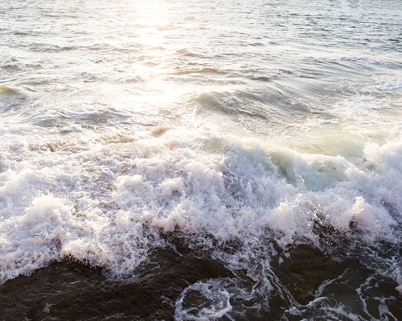 Ocean Photography Water Wave Print Tide Shoreline Beach - Etsy