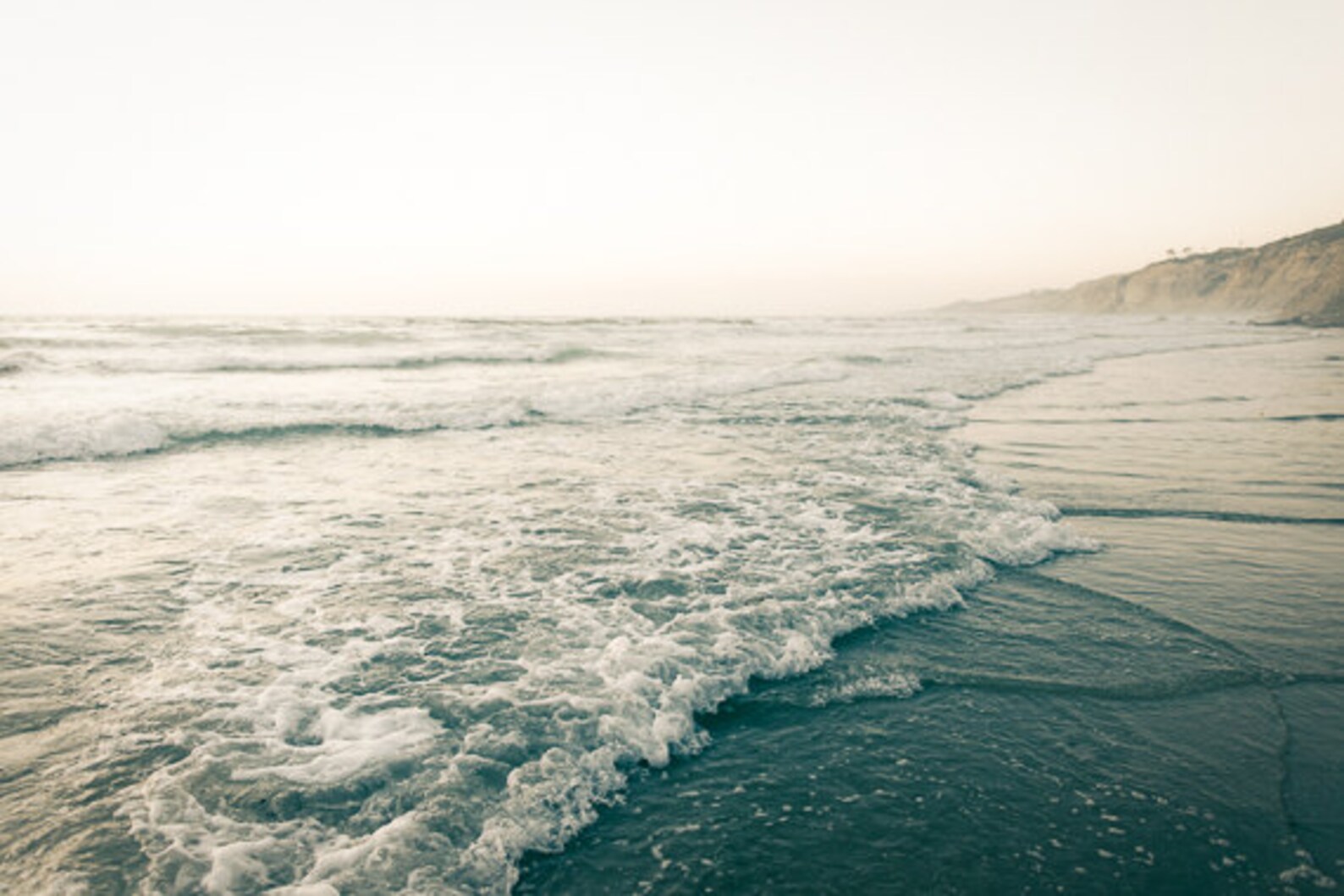 Teal Ocean Art Twilight Beach Photo Beach Landscape Fine - Etsy