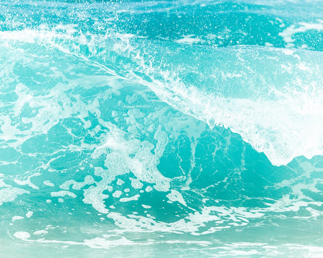 Aqua Beach Photography, Wave Photography, Surf Wall Art, Beach Print ...