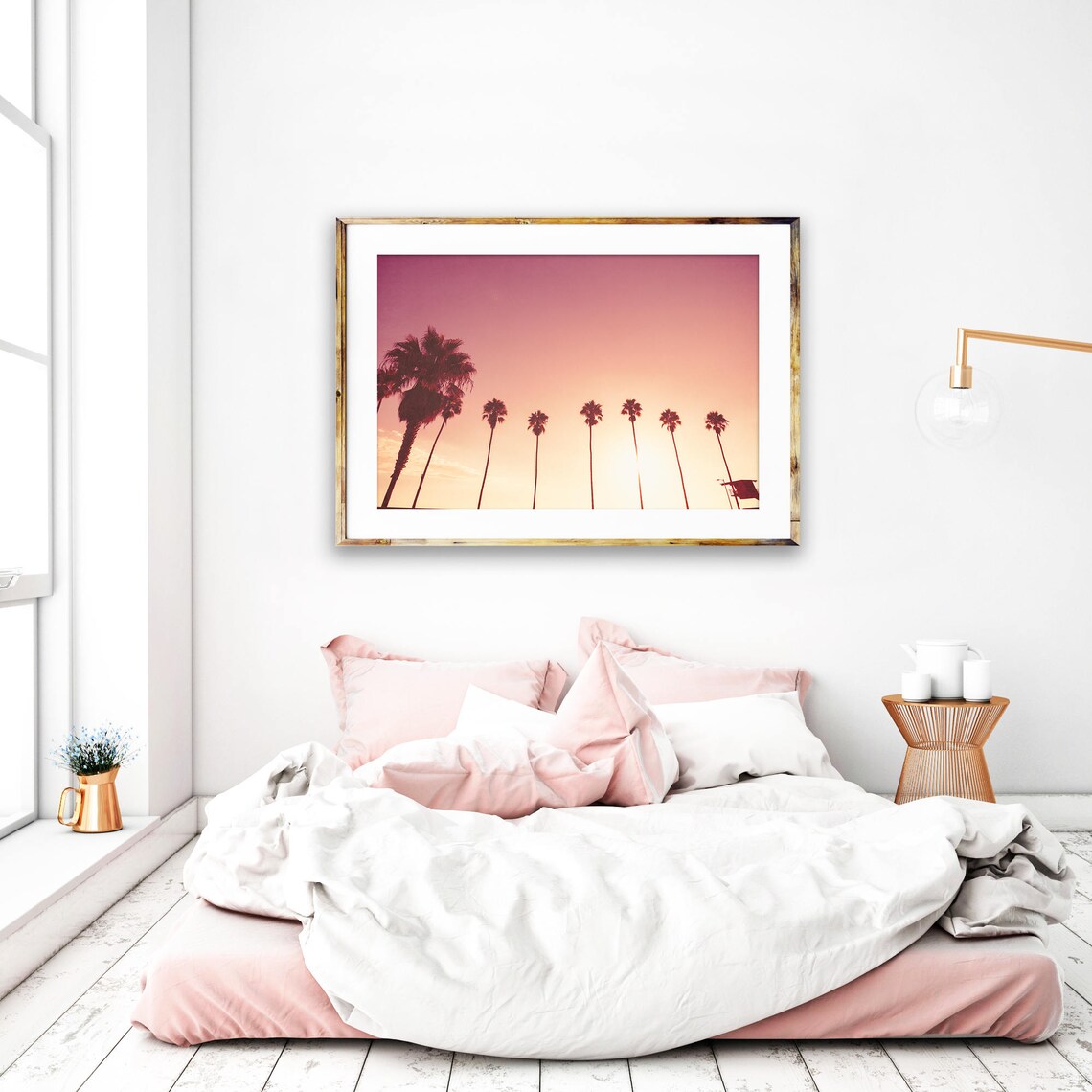 Large California Wall Art, Retro Beach Photograph, California Sunset ...